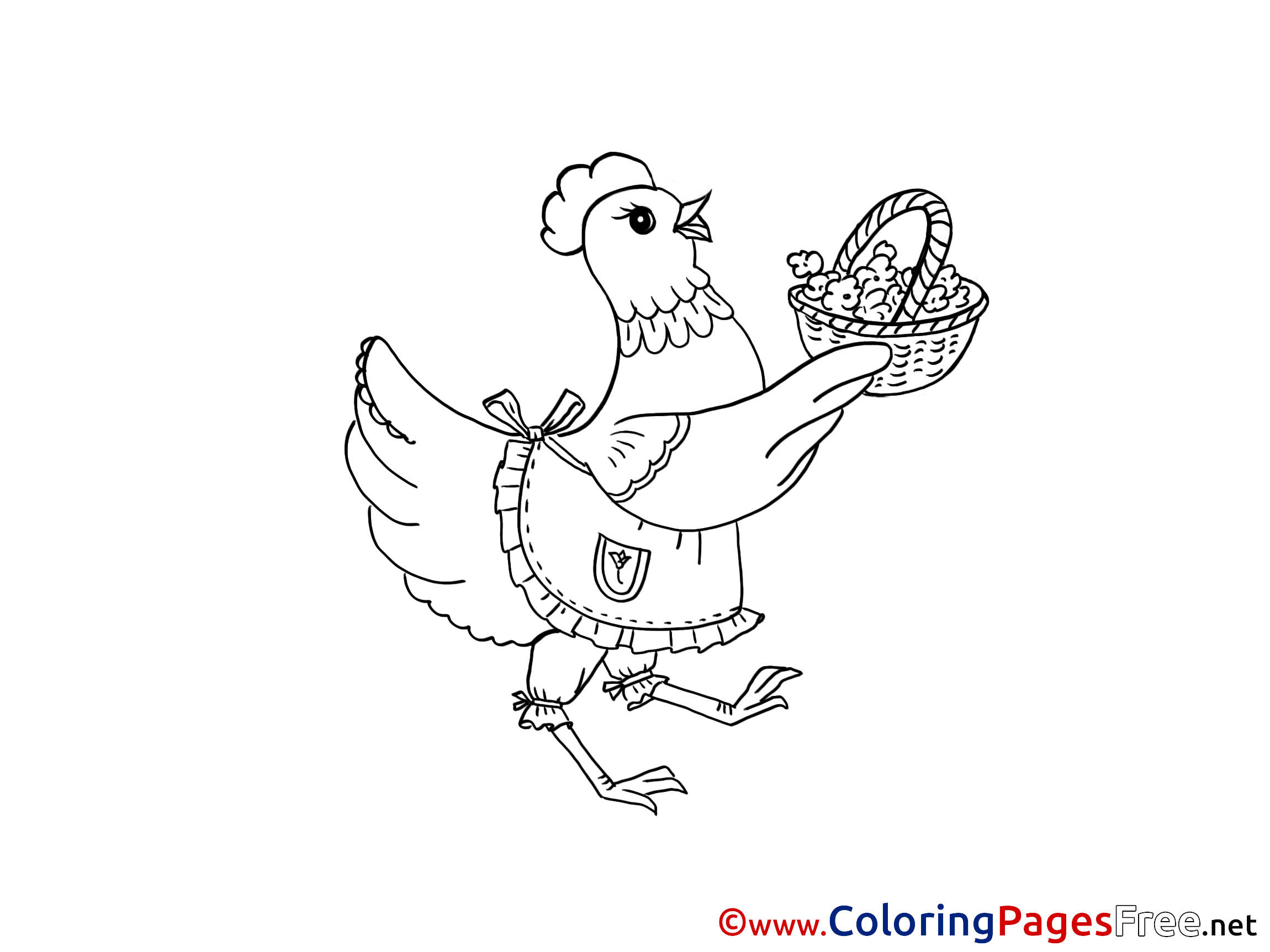 little red hen coloring sheet