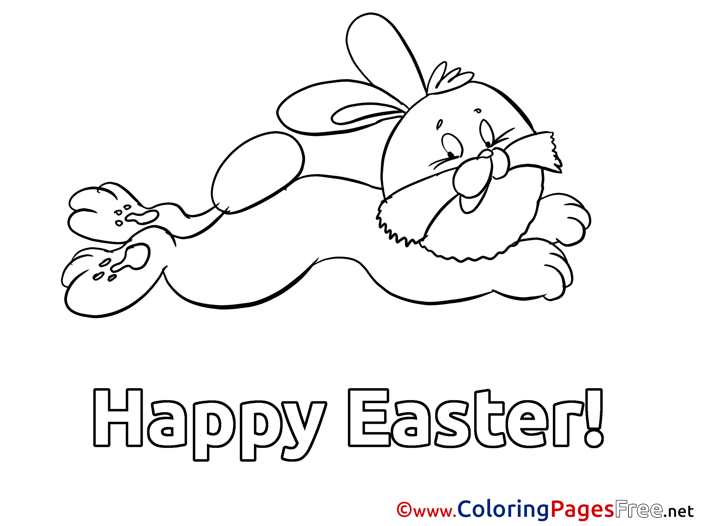 Rabbit printable Easter Coloring Sheets