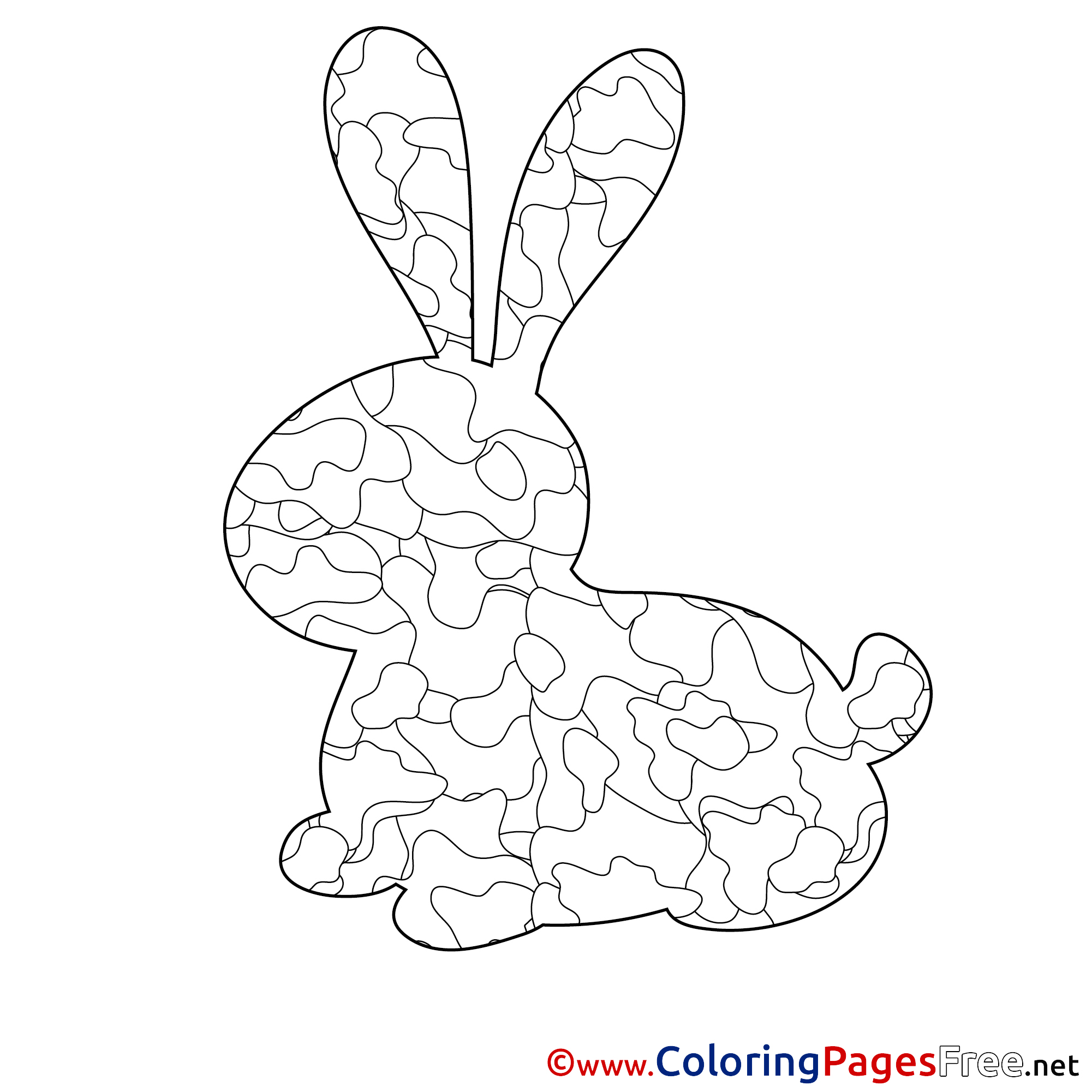 Silhouette Kids Easter Coloring Page