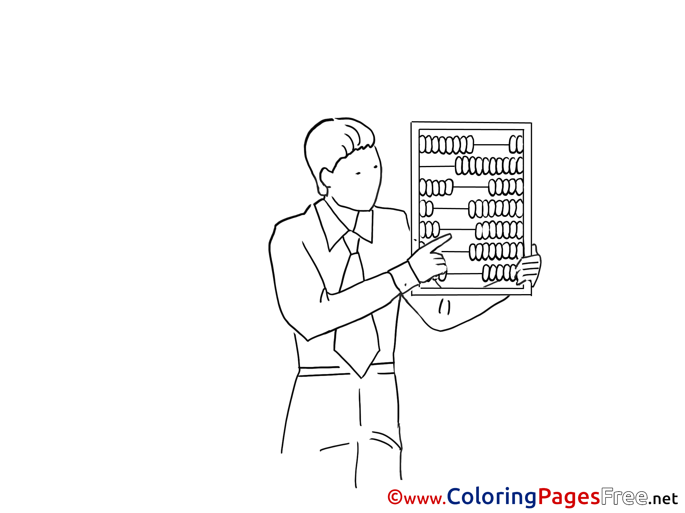 Abacus Man Children Coloring Pages free