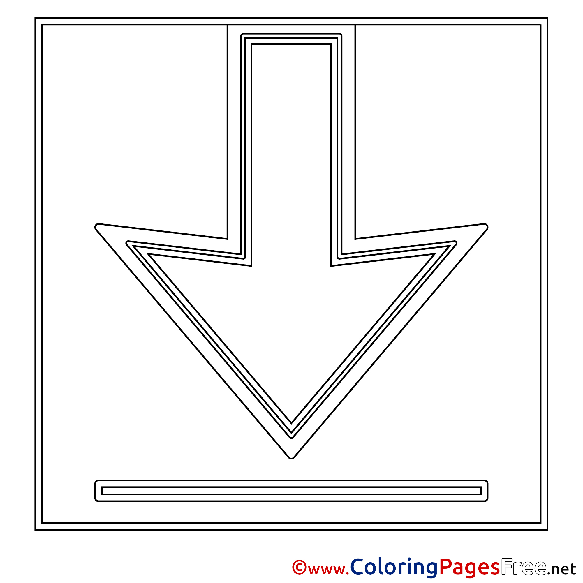Arrow download Colouring Sheet free