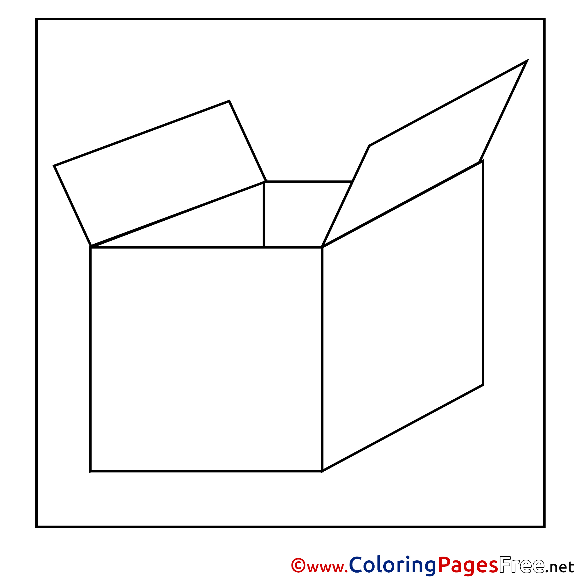Box free Colouring Page download