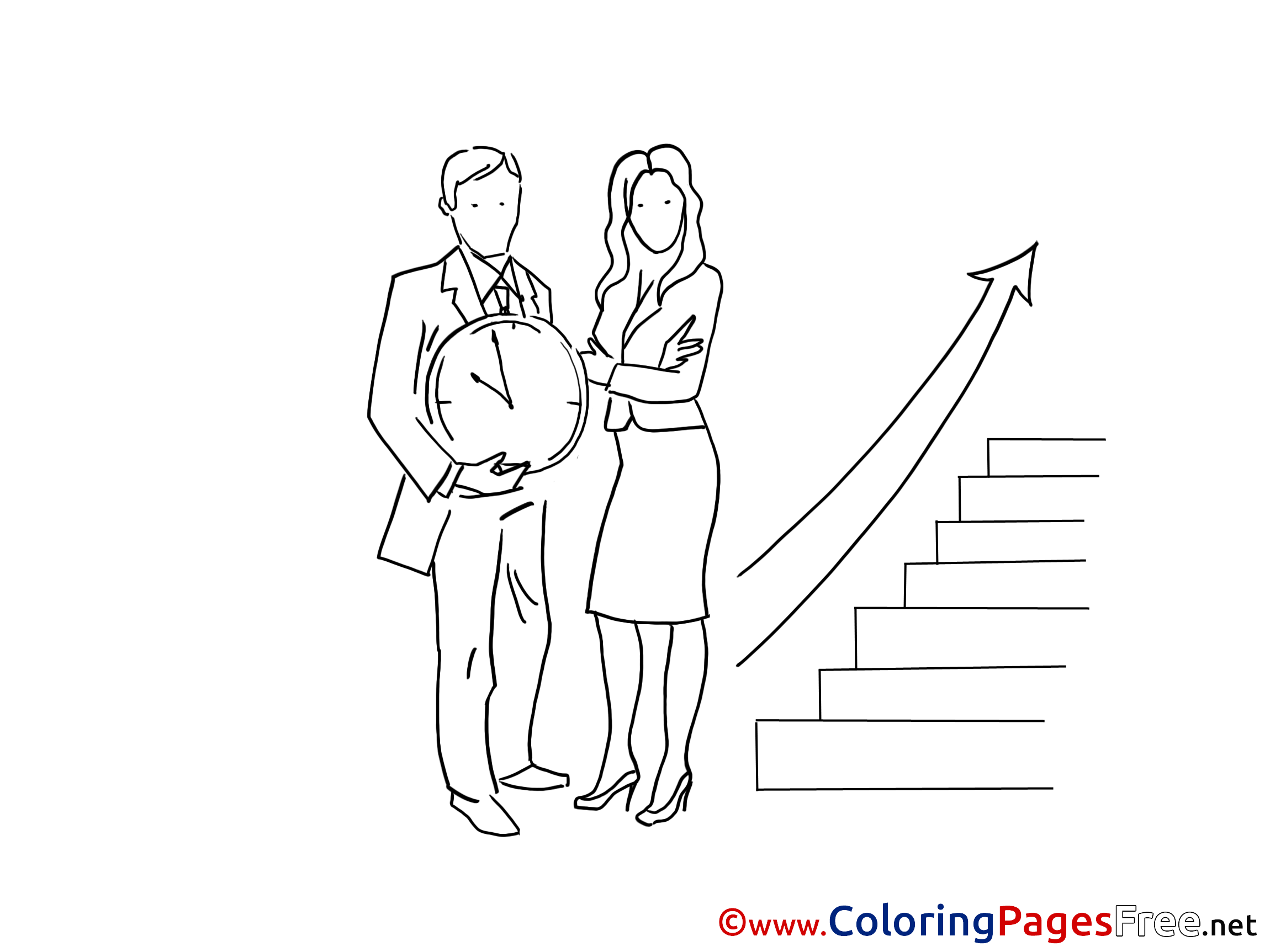 Free Career Ladder Coloring Page