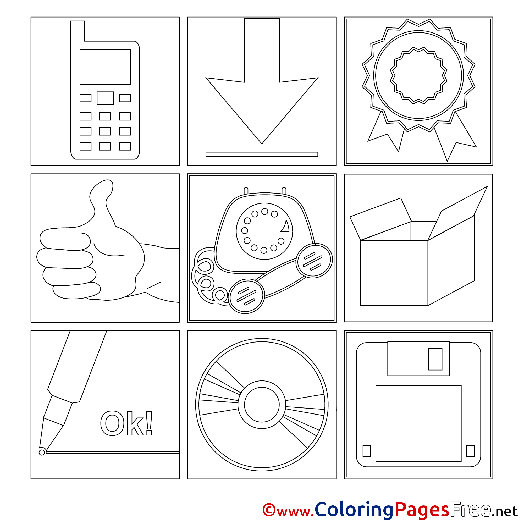 Images Office Colouring Page printable free