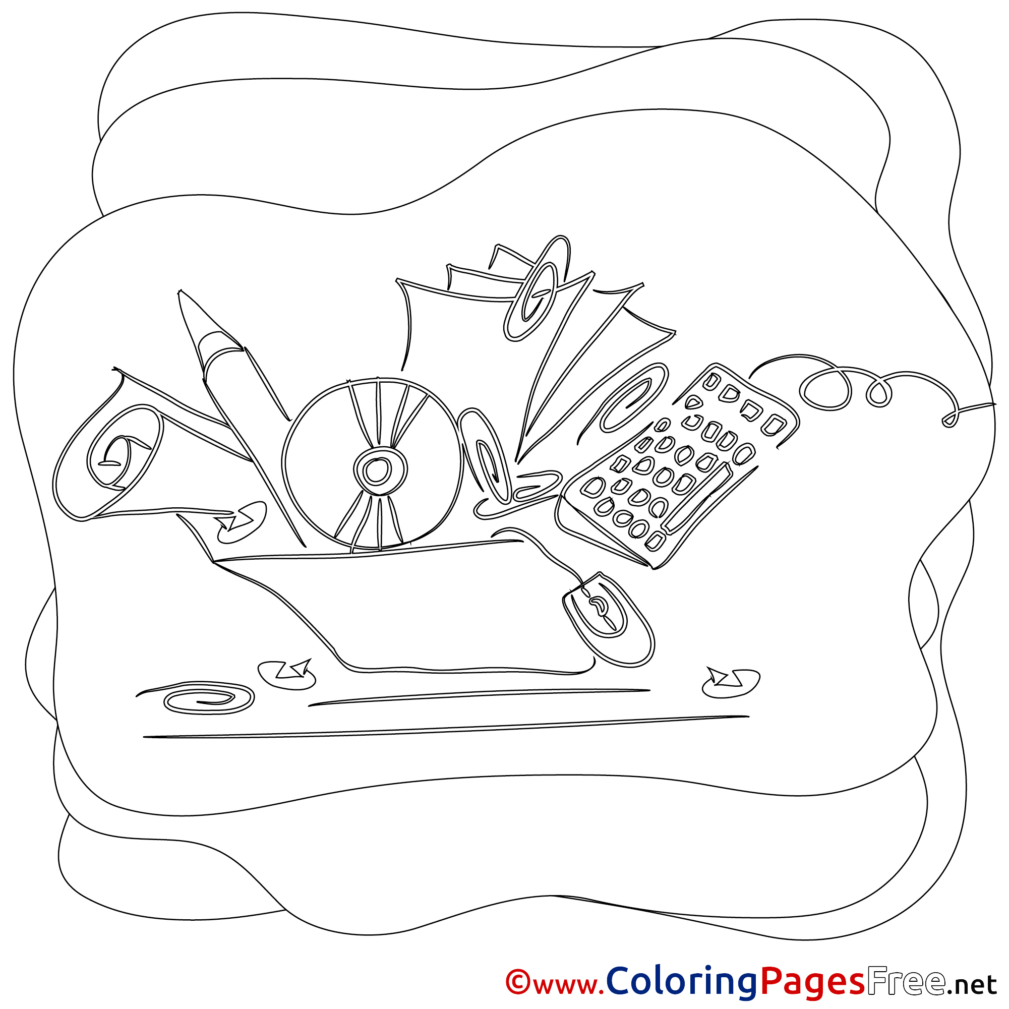 Kids free Work Coloring Page