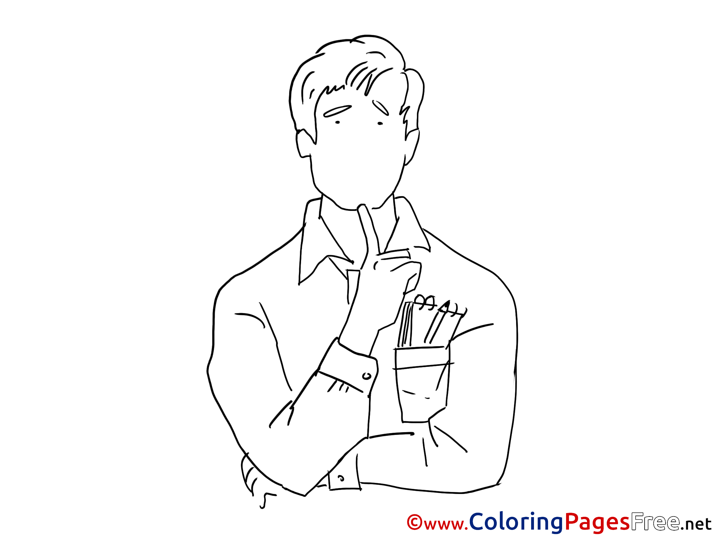 Man thinks printable Coloring Sheets download
