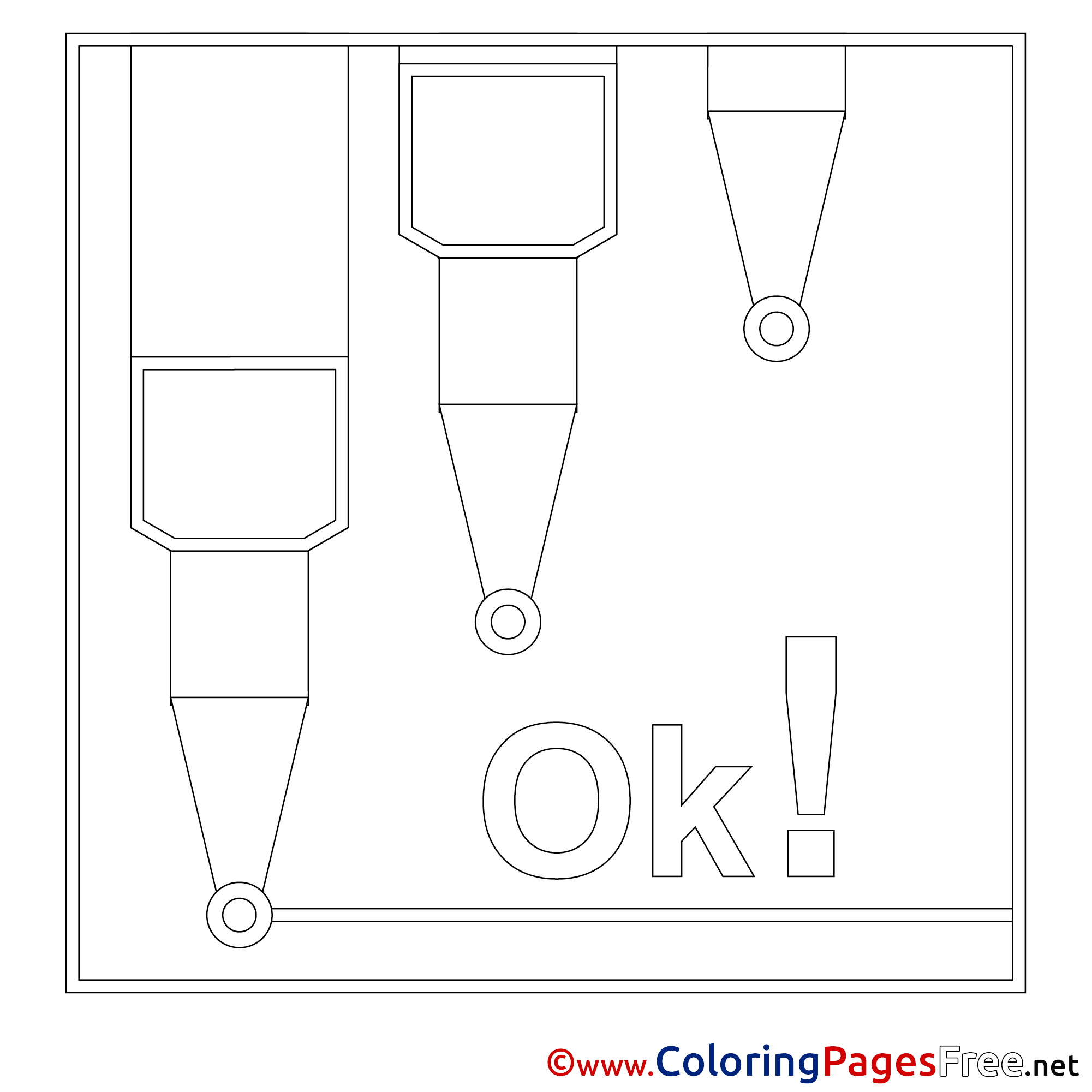 Markers for Kids printable Colouring Page