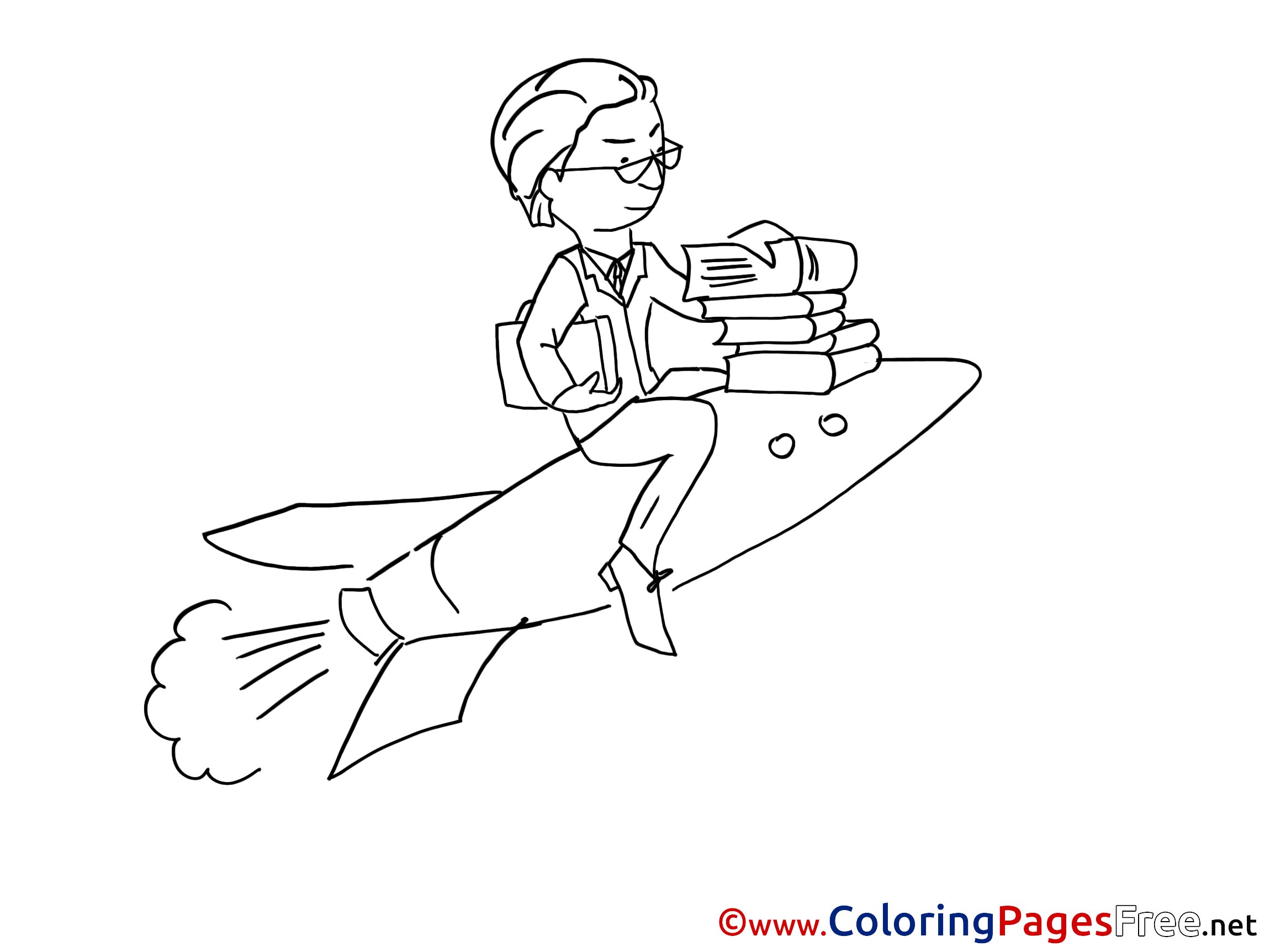 Business Man Coloring Page