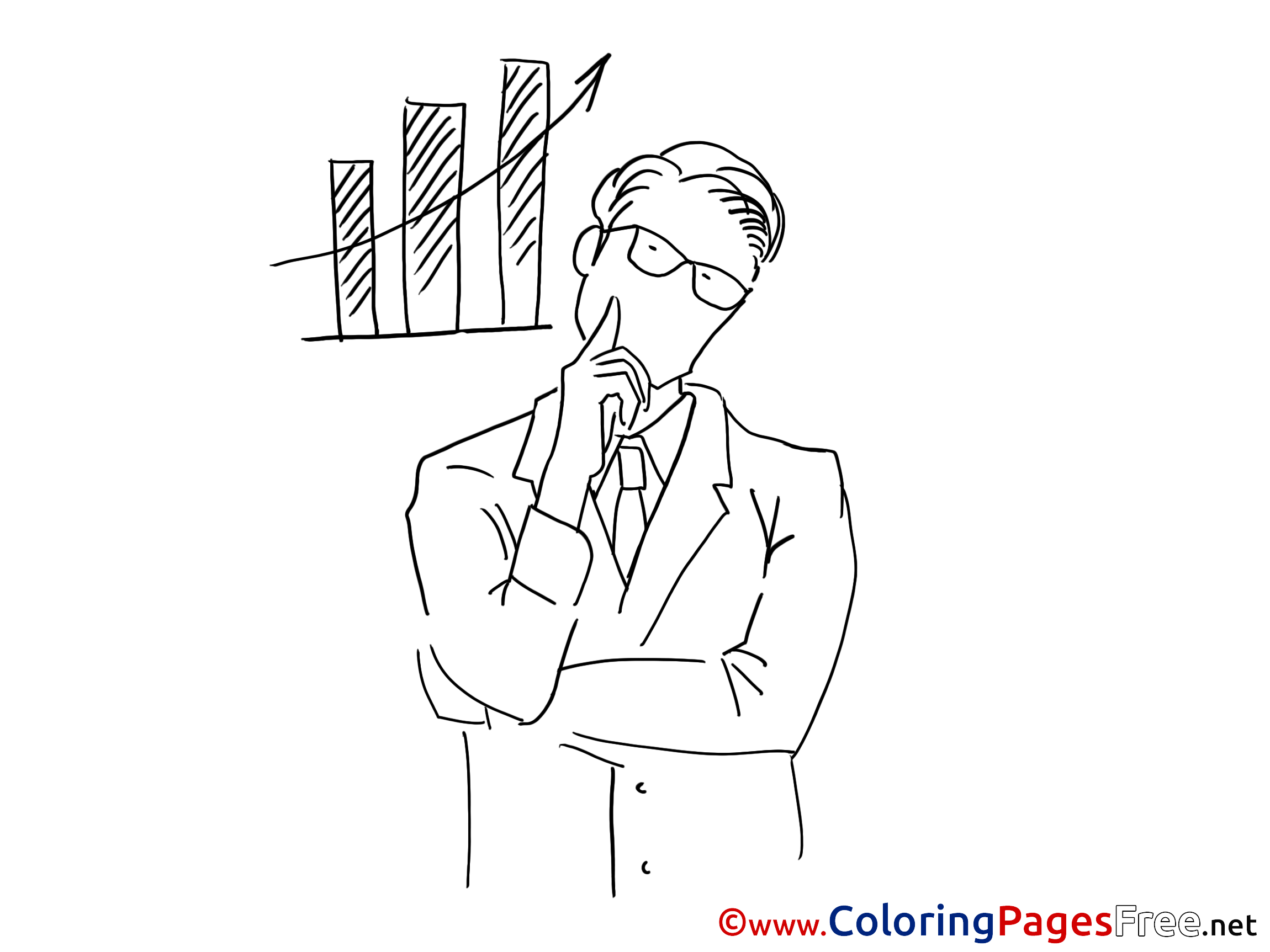 Sales Man for free Coloring Pages download