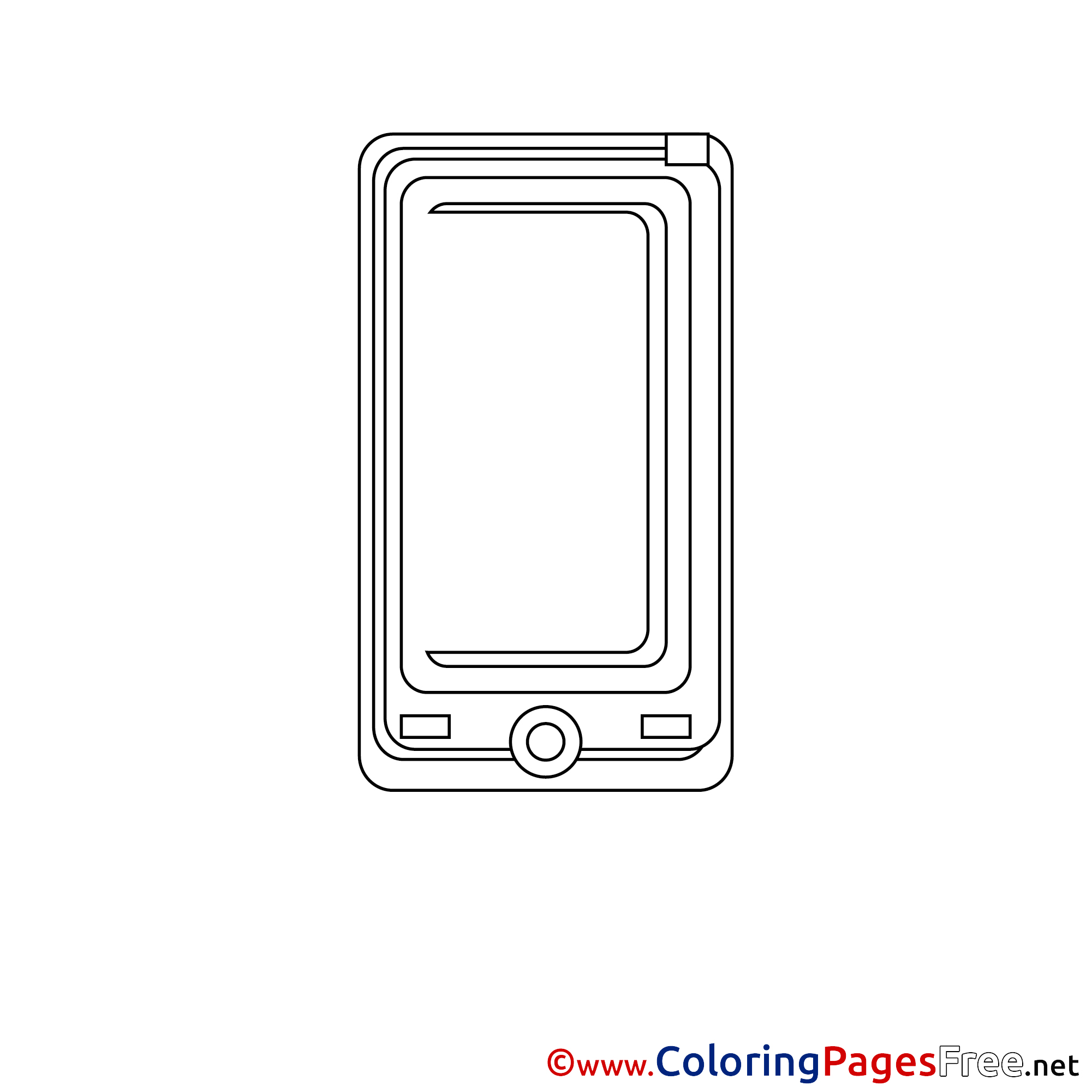 Smartphone free Colouring Page download