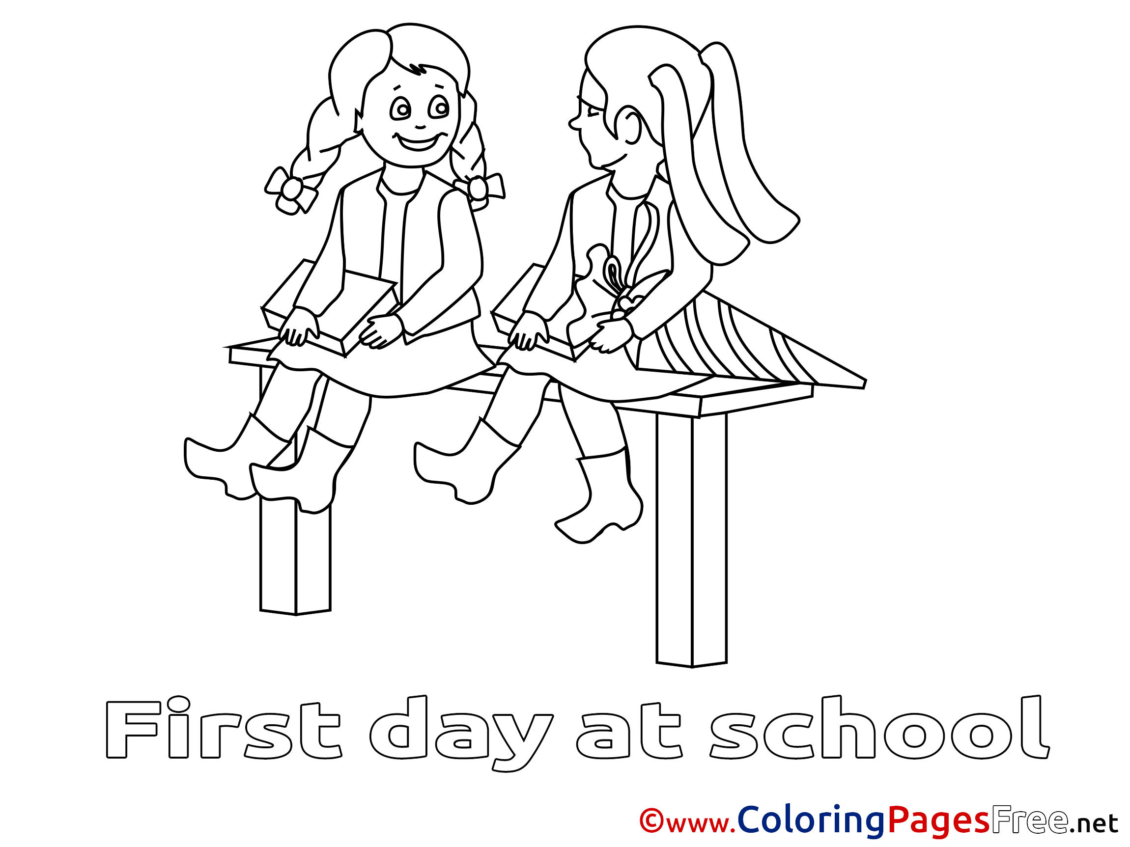 Bench printable Coloring Pages Friends for free