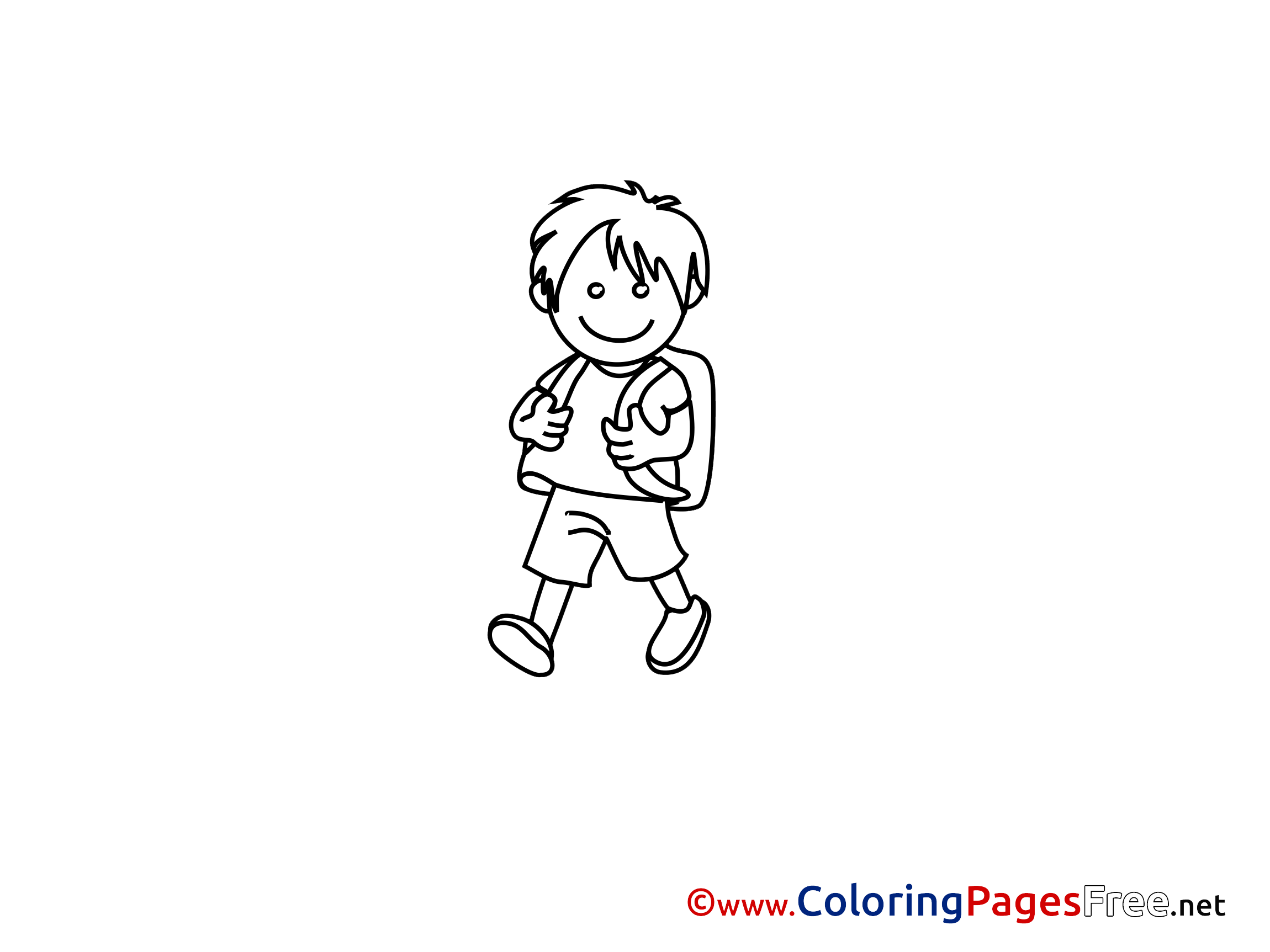 School Boy Coloring Pages