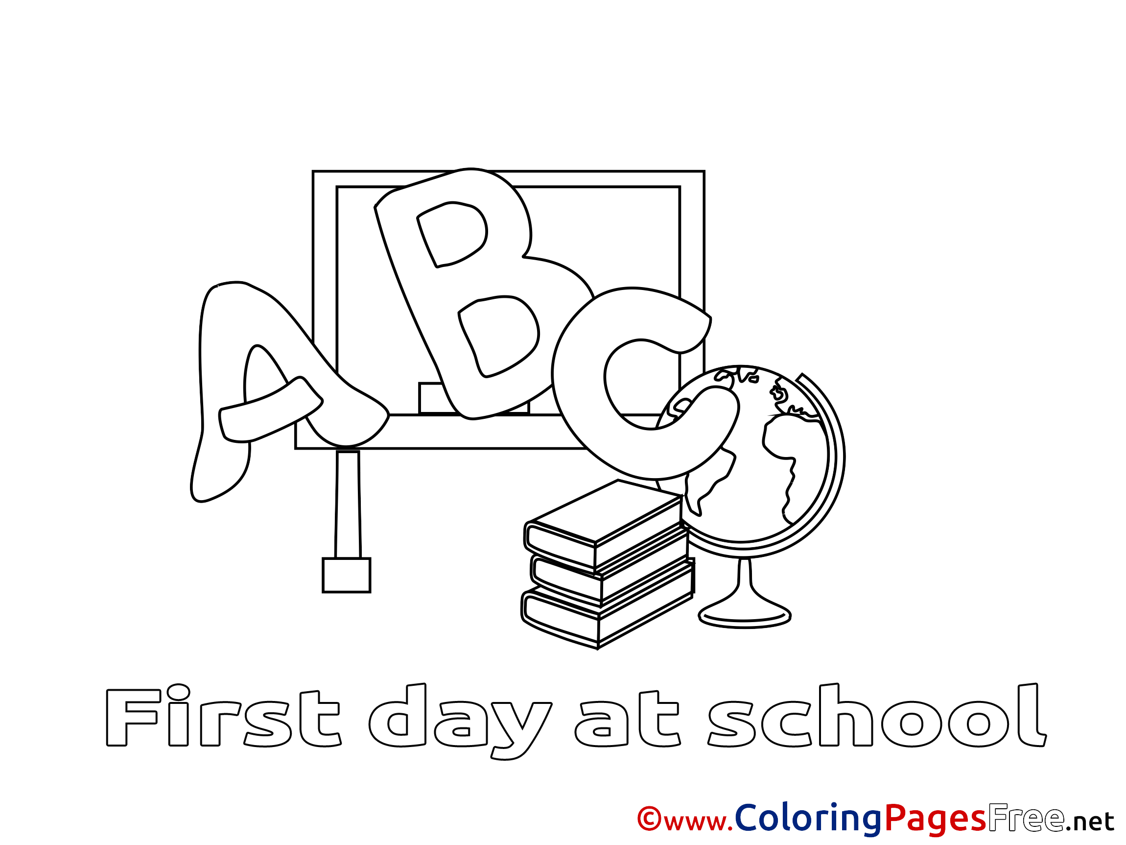 Classroom Colouring Sheet Alphabet download free