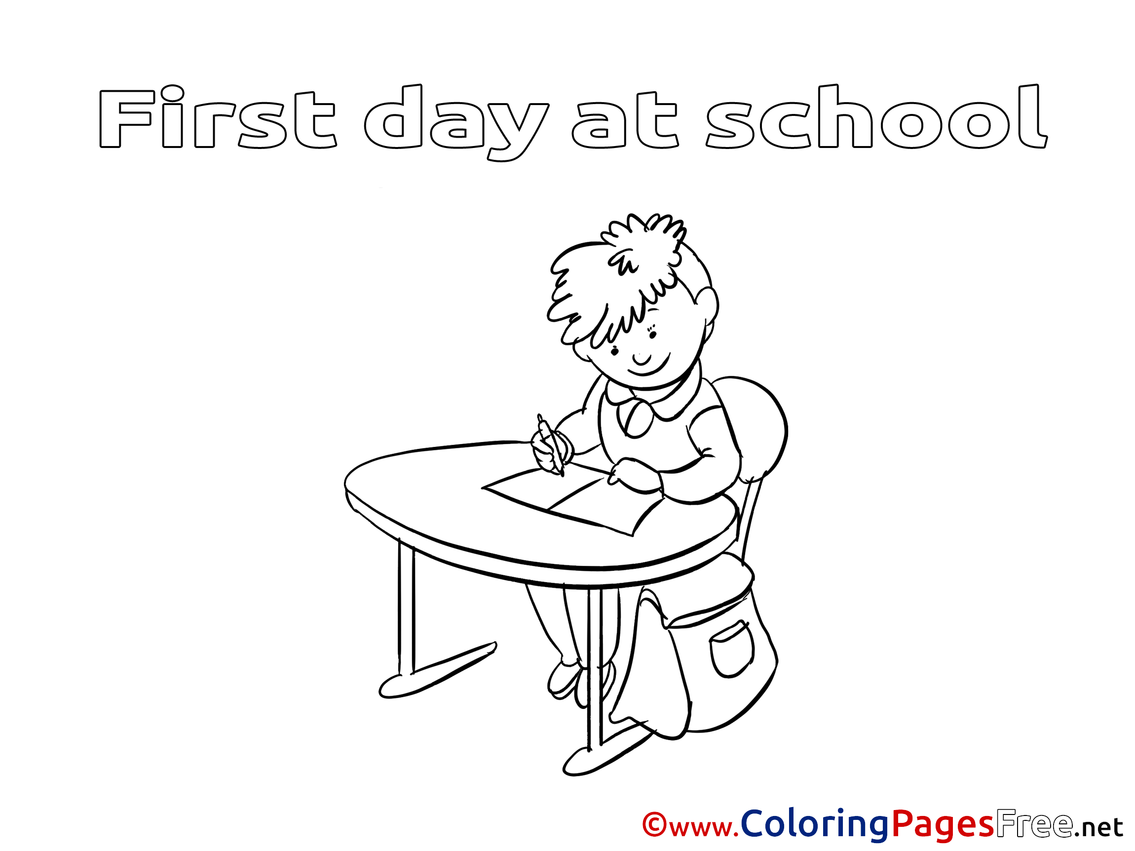 Desk Pupil download printable Coloring Pages