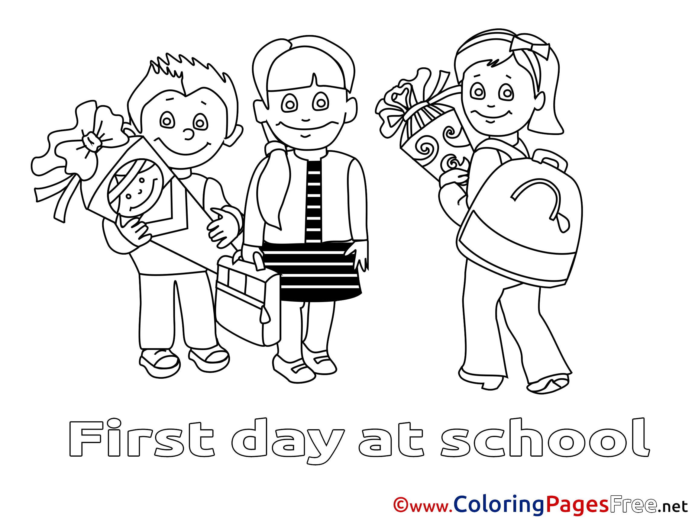Friends School for free Coloring Pages download