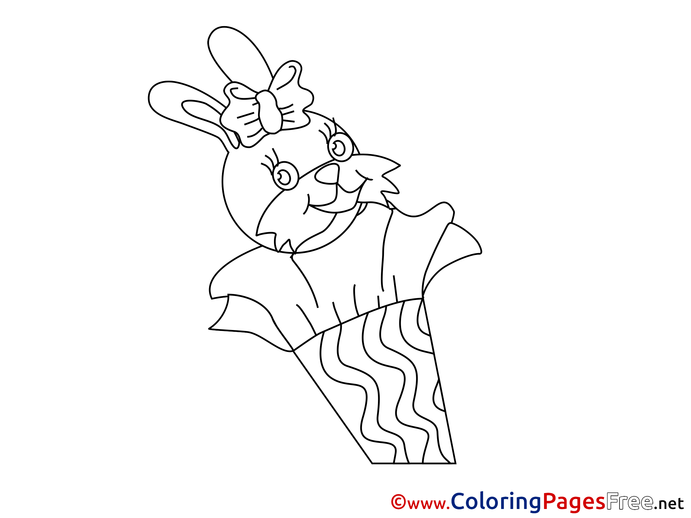 Hare Colouring Page printable free School