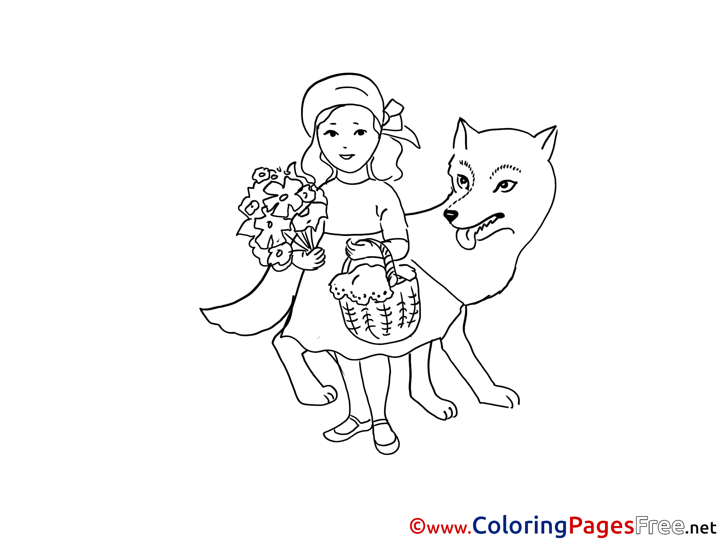 free coloring pages little red riding hood
