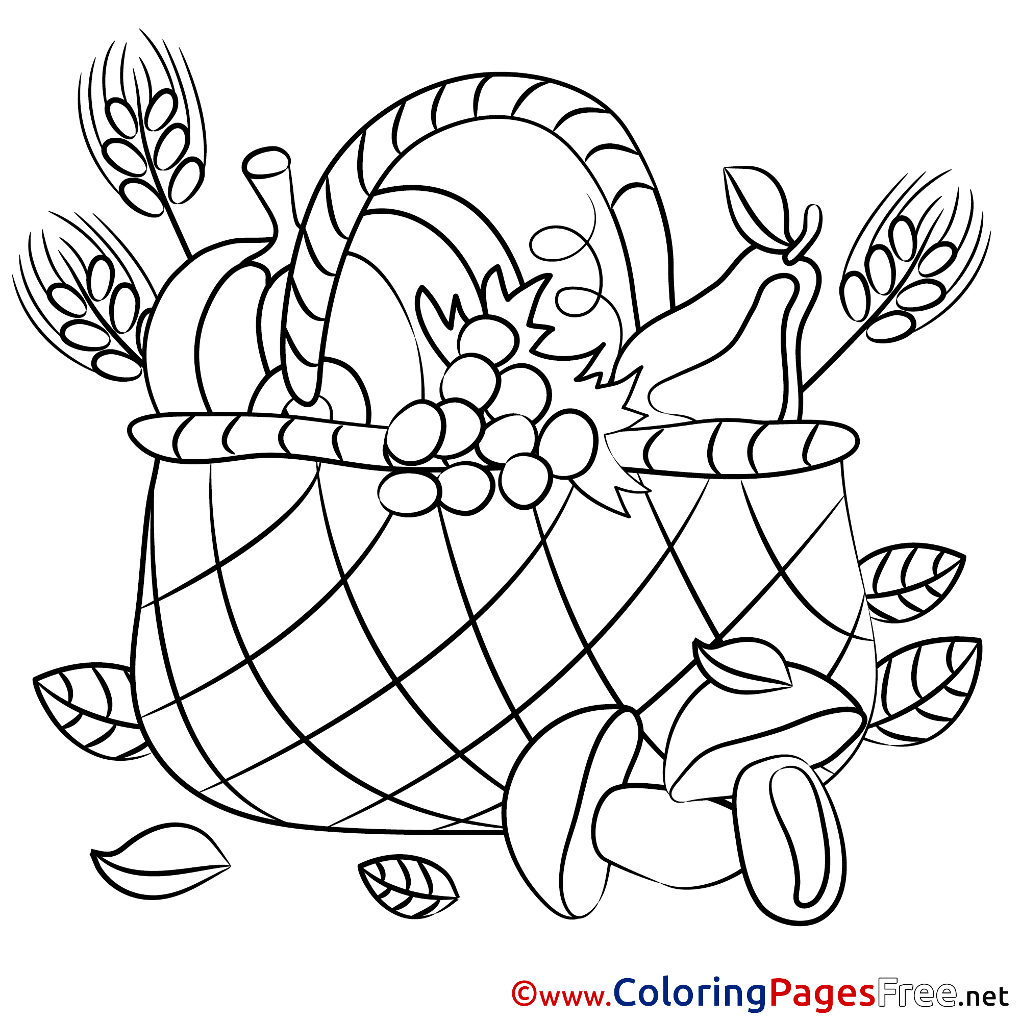 Basket Coloring Pages for free
