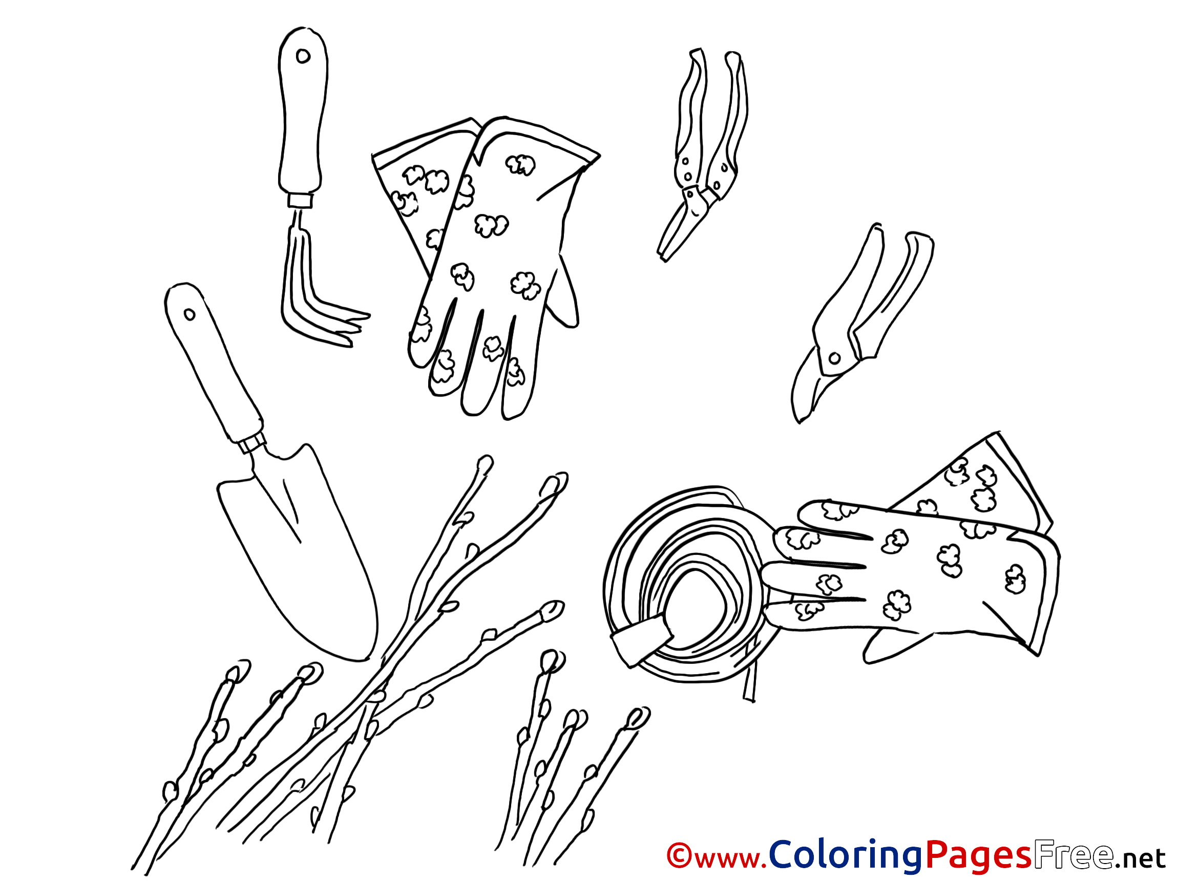 Gloves Coloring Sheets download free