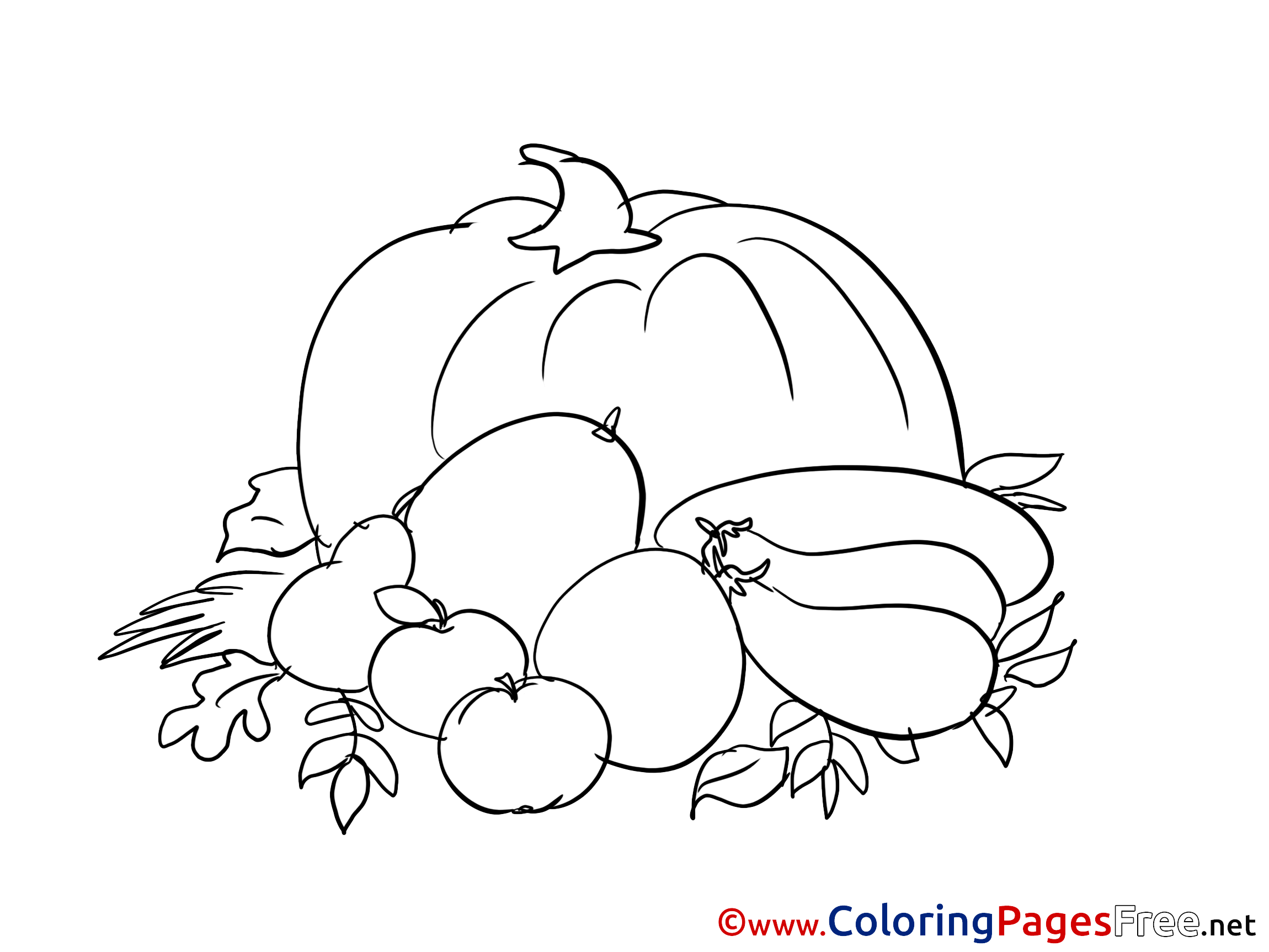 free harvest colouring pictures
