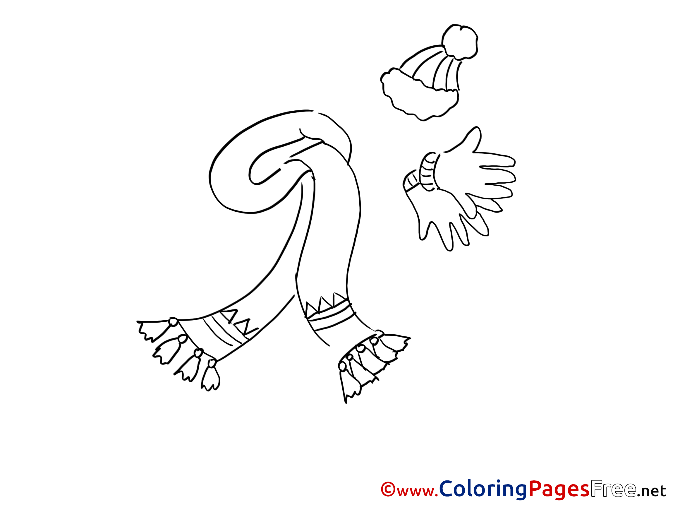 Scarf Coloring Page