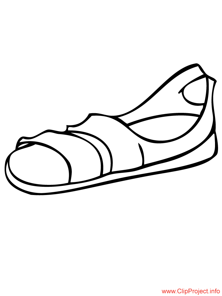 Slippers image coloring