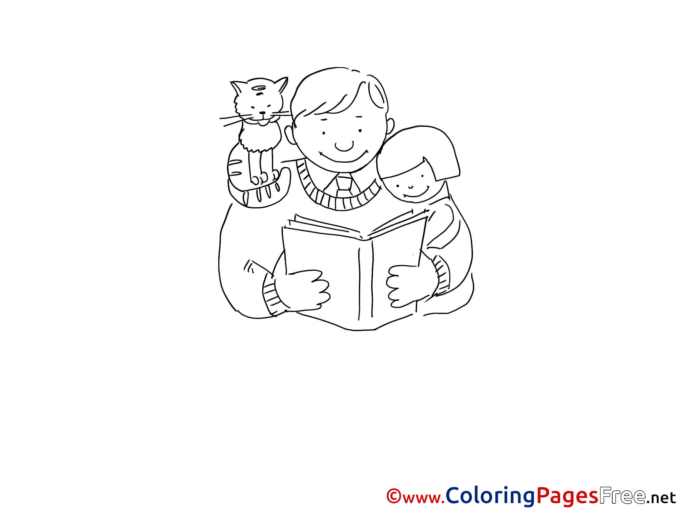 Book printable Coloring Pages Father's Day