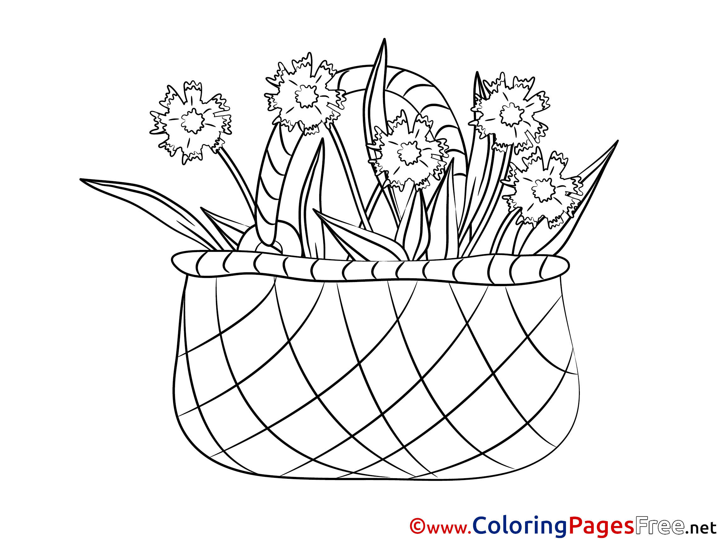 Basket printable Coloring Sheets download