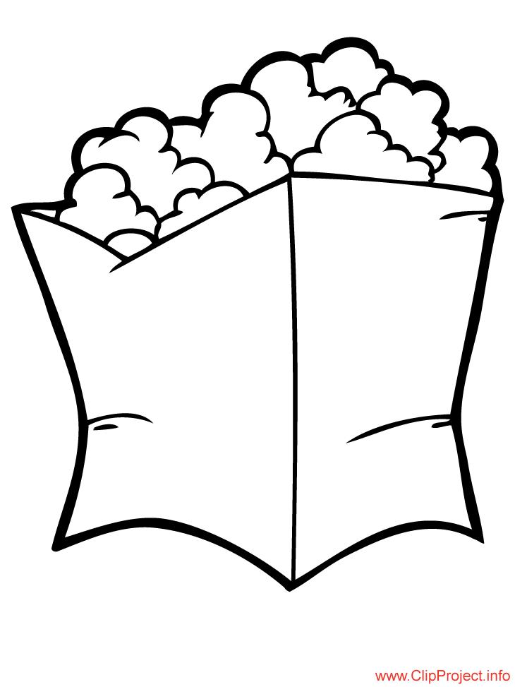 coloring sheet popcorn