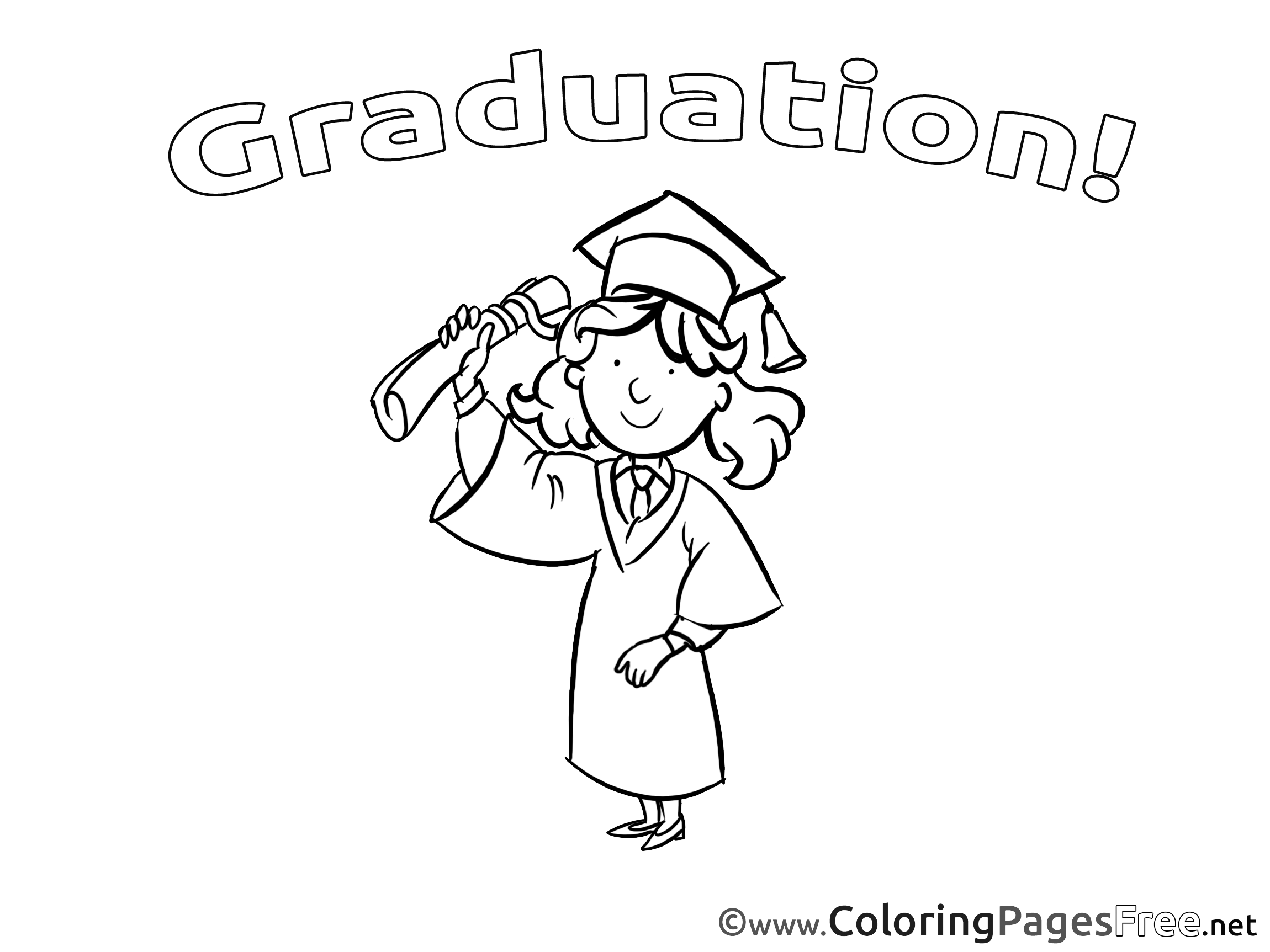 Graduation Diploma free Coloring Pages