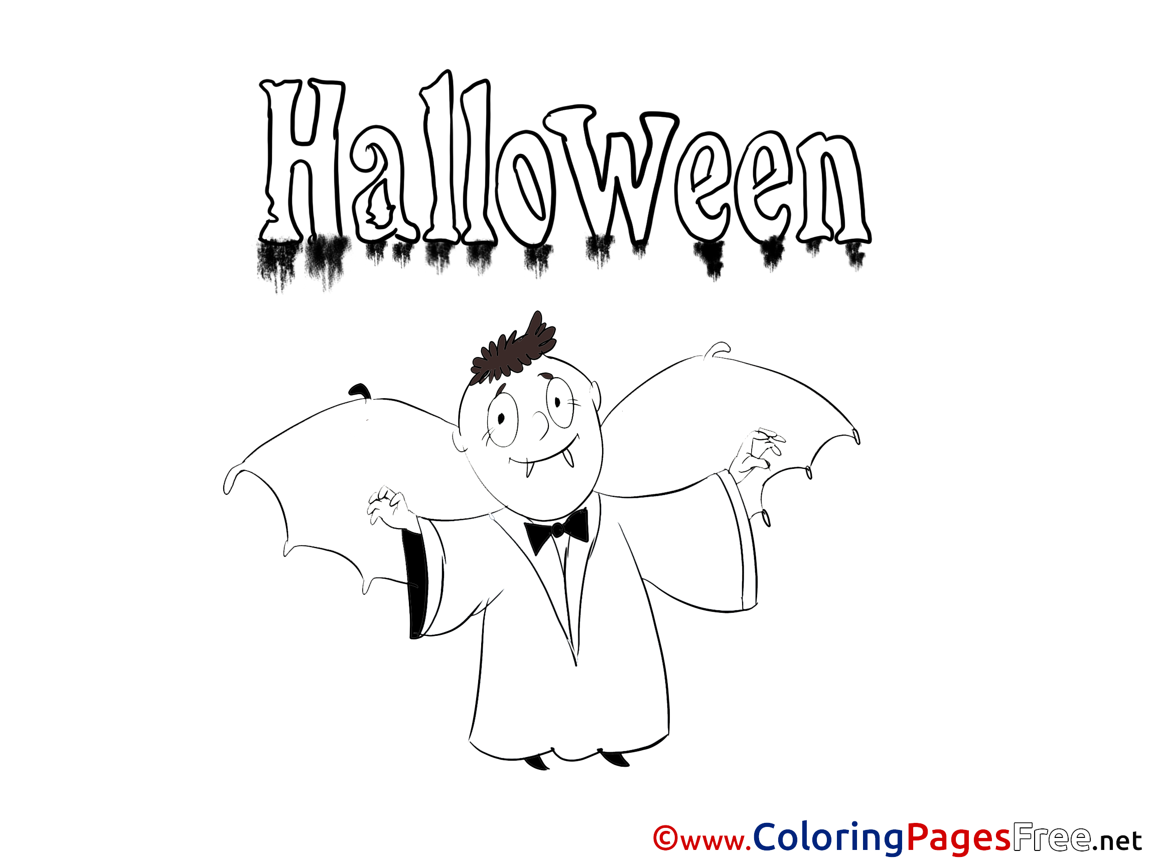 Dracula printable Coloring Pages Halloween