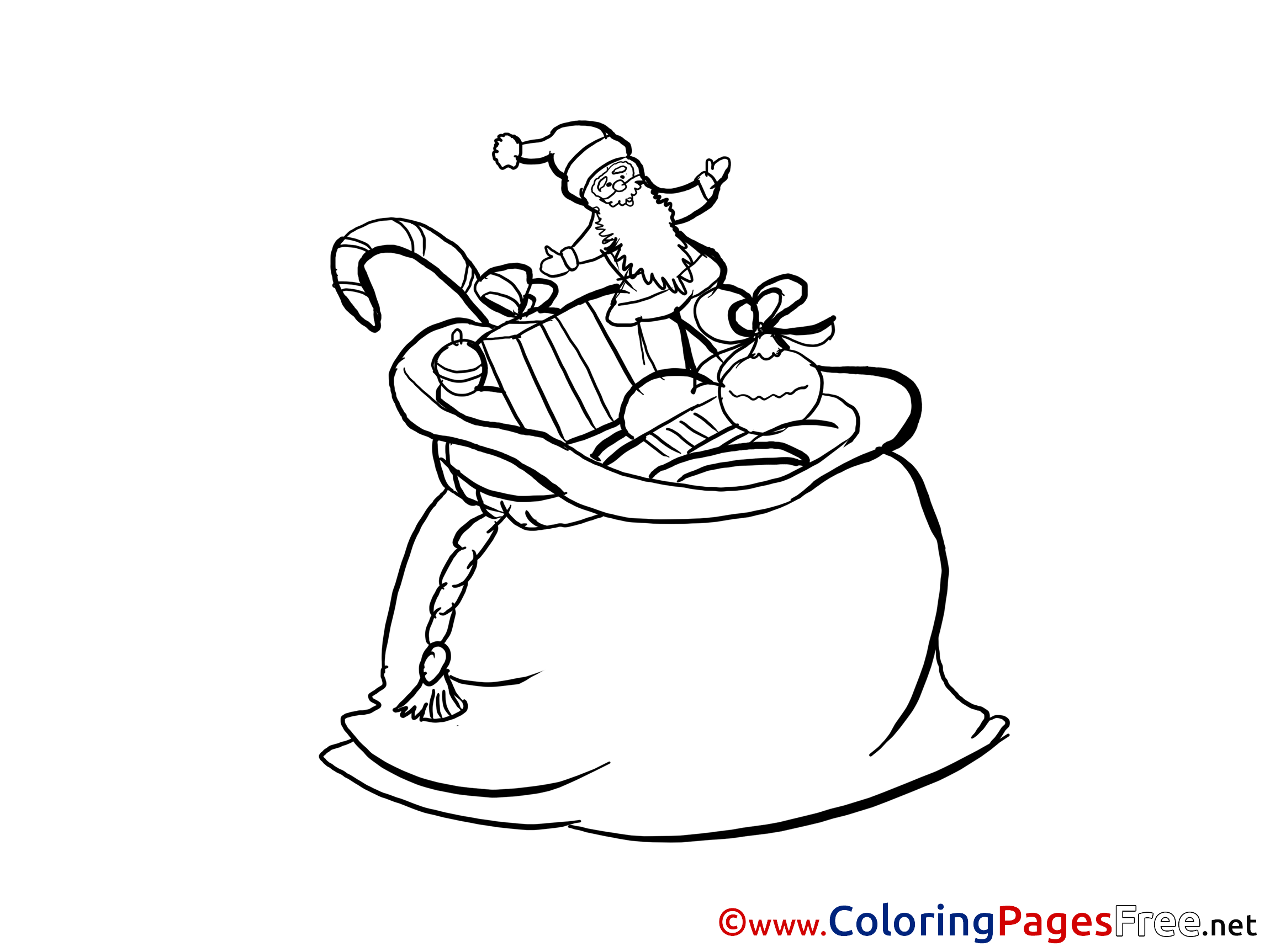 gift bag coloring page