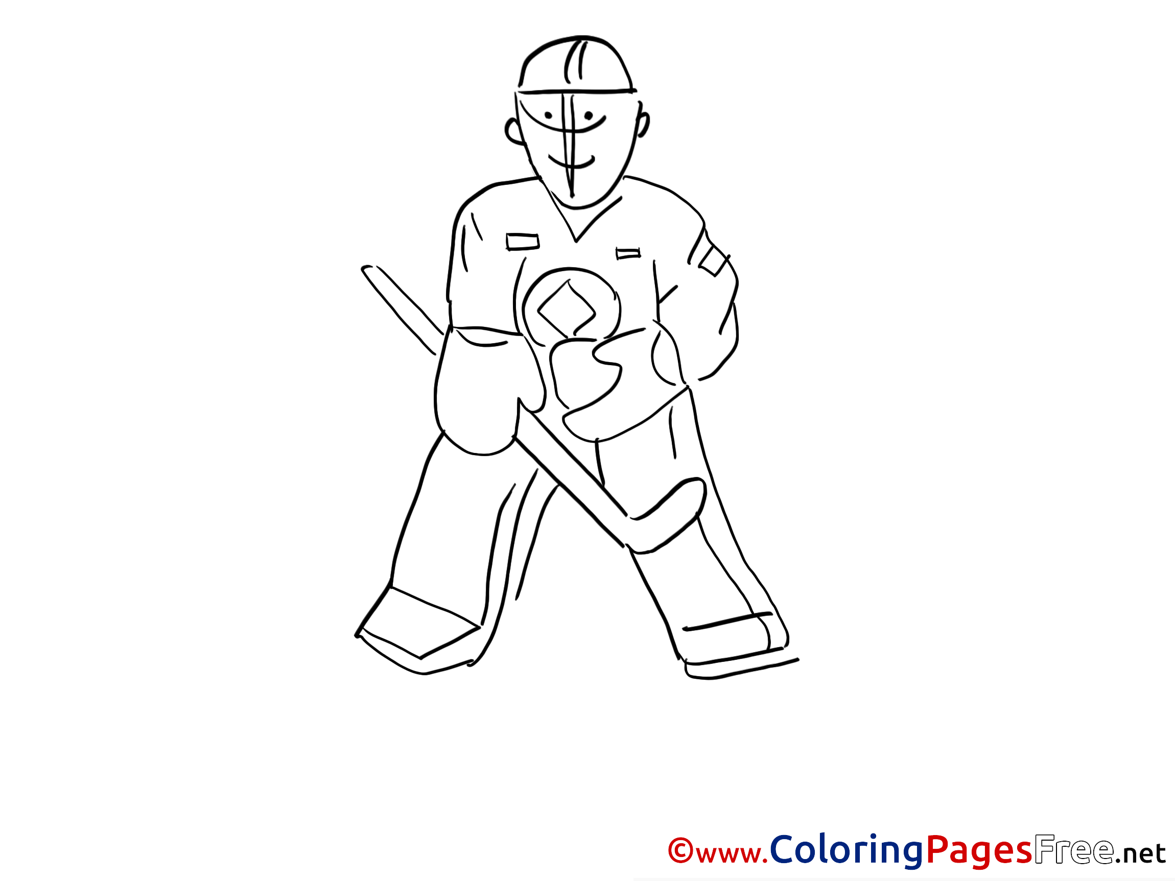 goalie coloring sheet