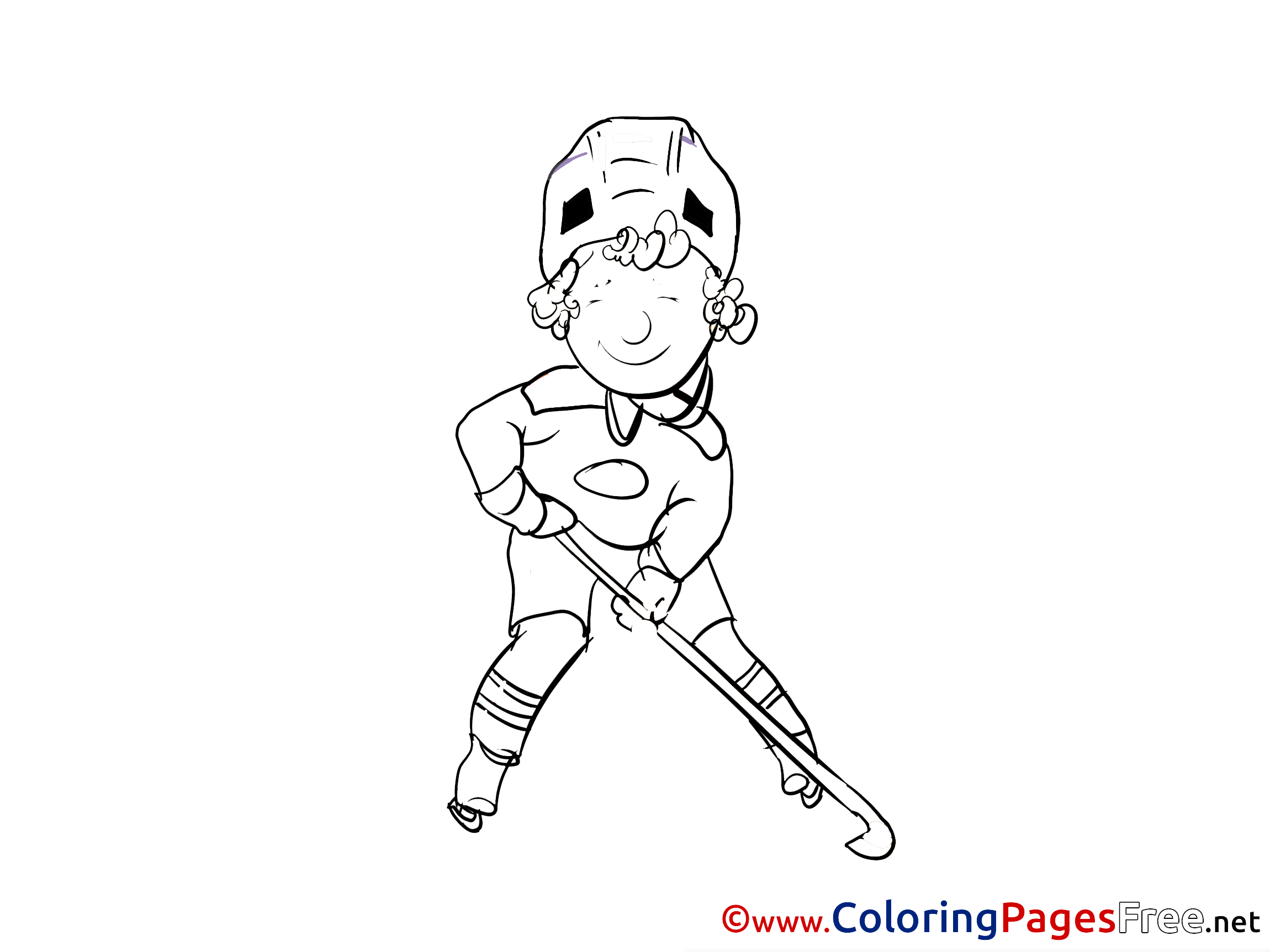 Ice Hockey Player Coloring Pages for free