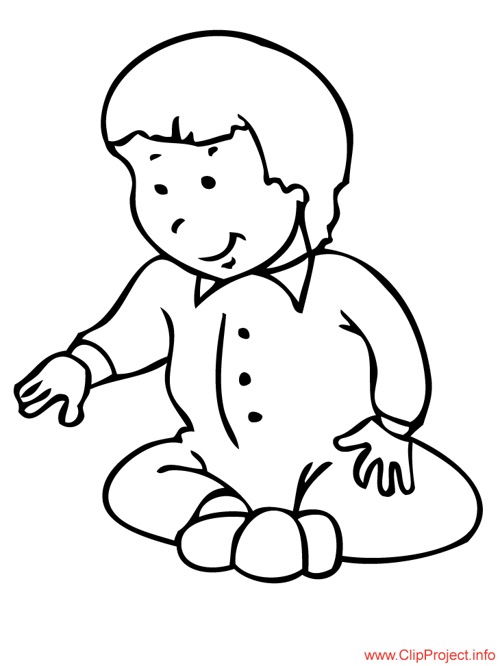 Baby cartoon image to coloring