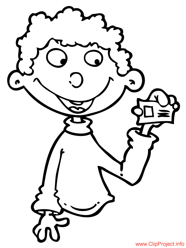 Cartoon child image to color