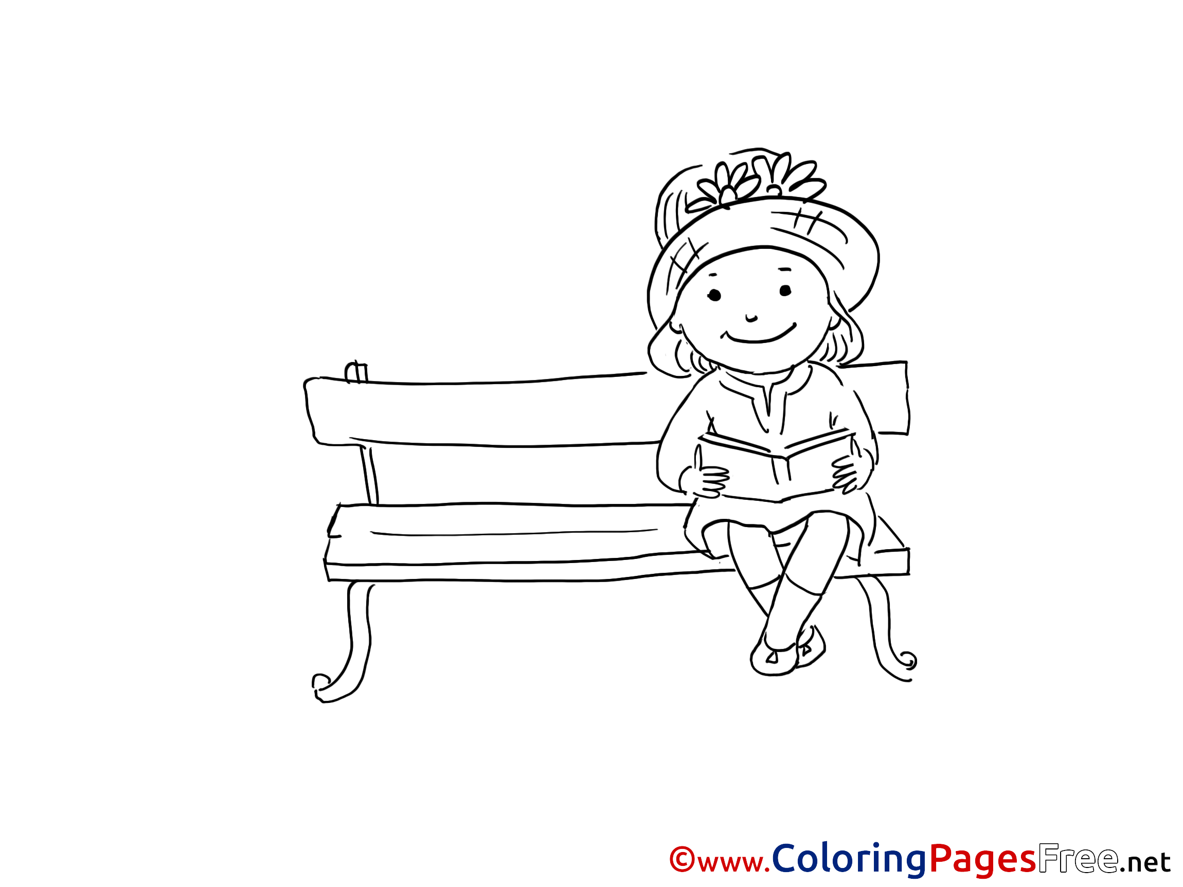 bench coloring sheet