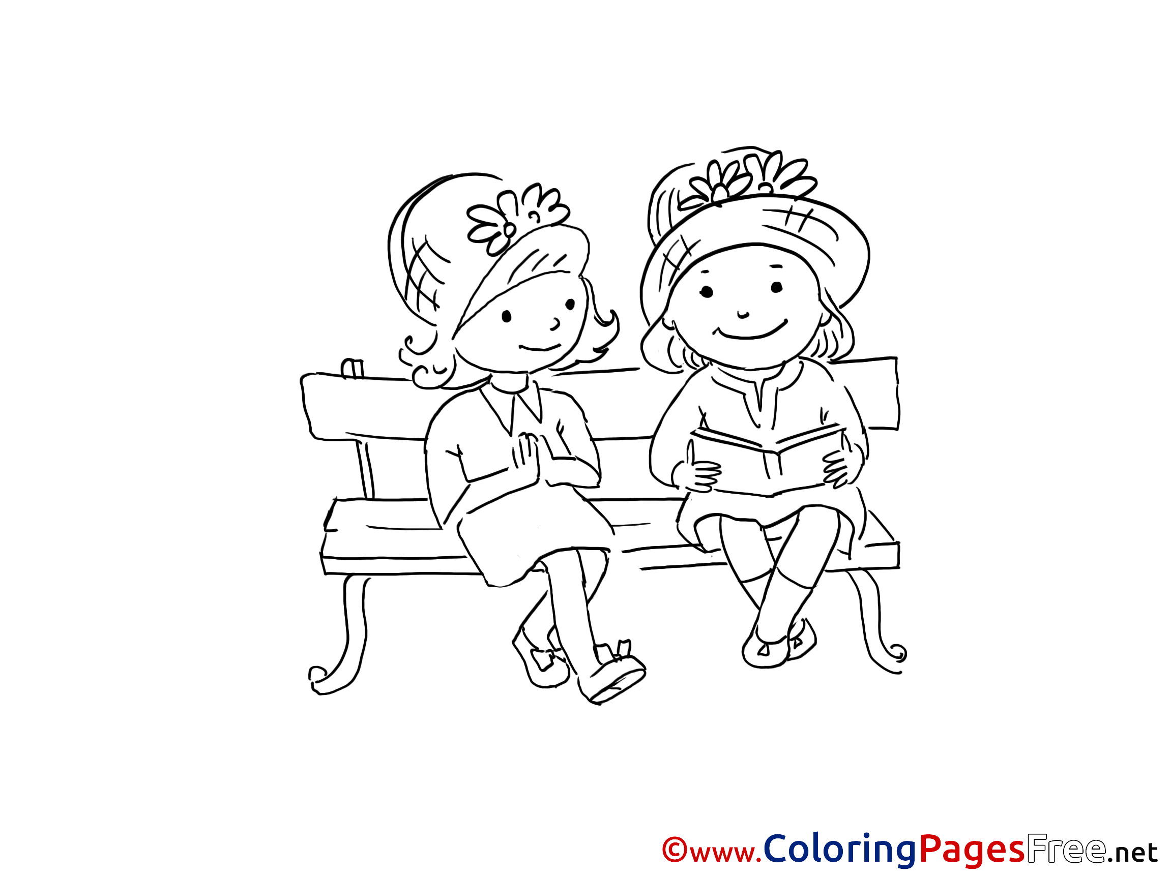 twin sisters coloring pages
