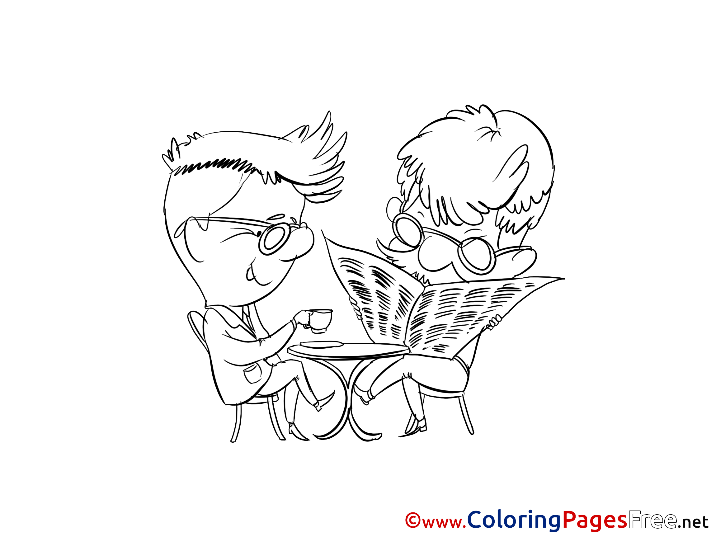 Newspaper printable Coloring Sheets download