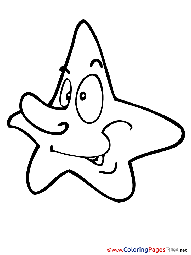 starfish coloring page free printable