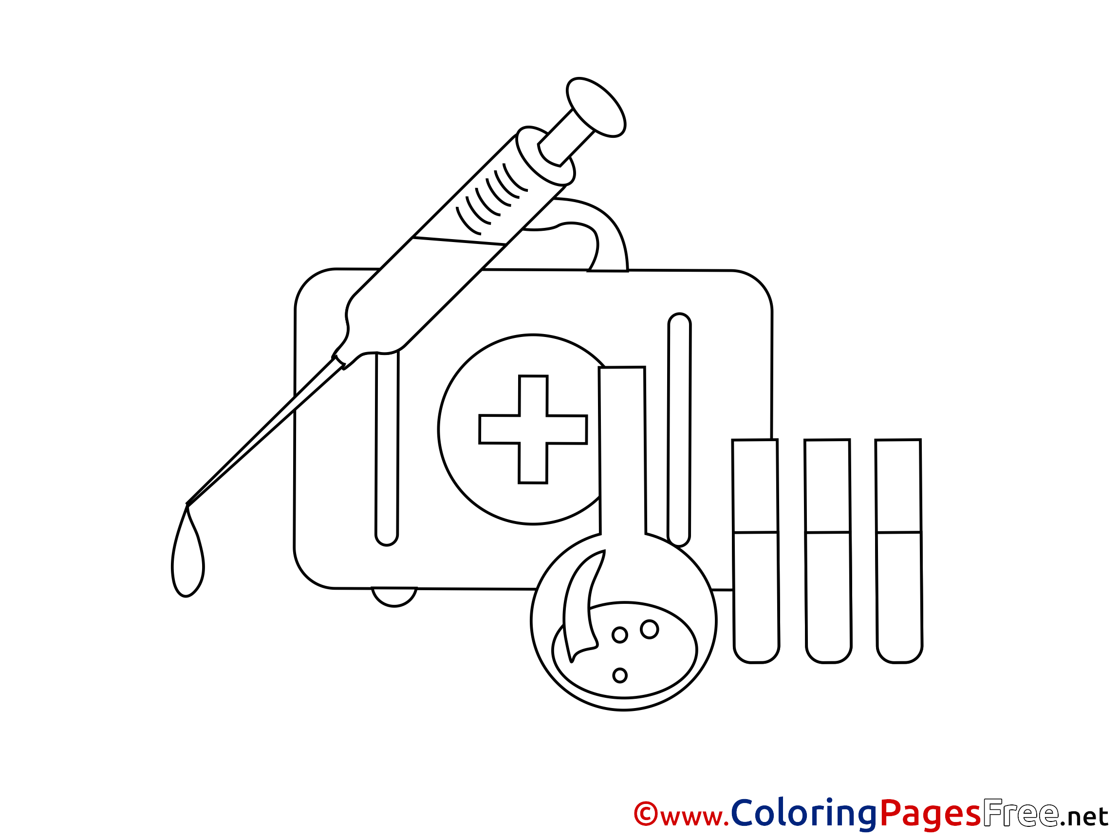 Medicine Coloring Page