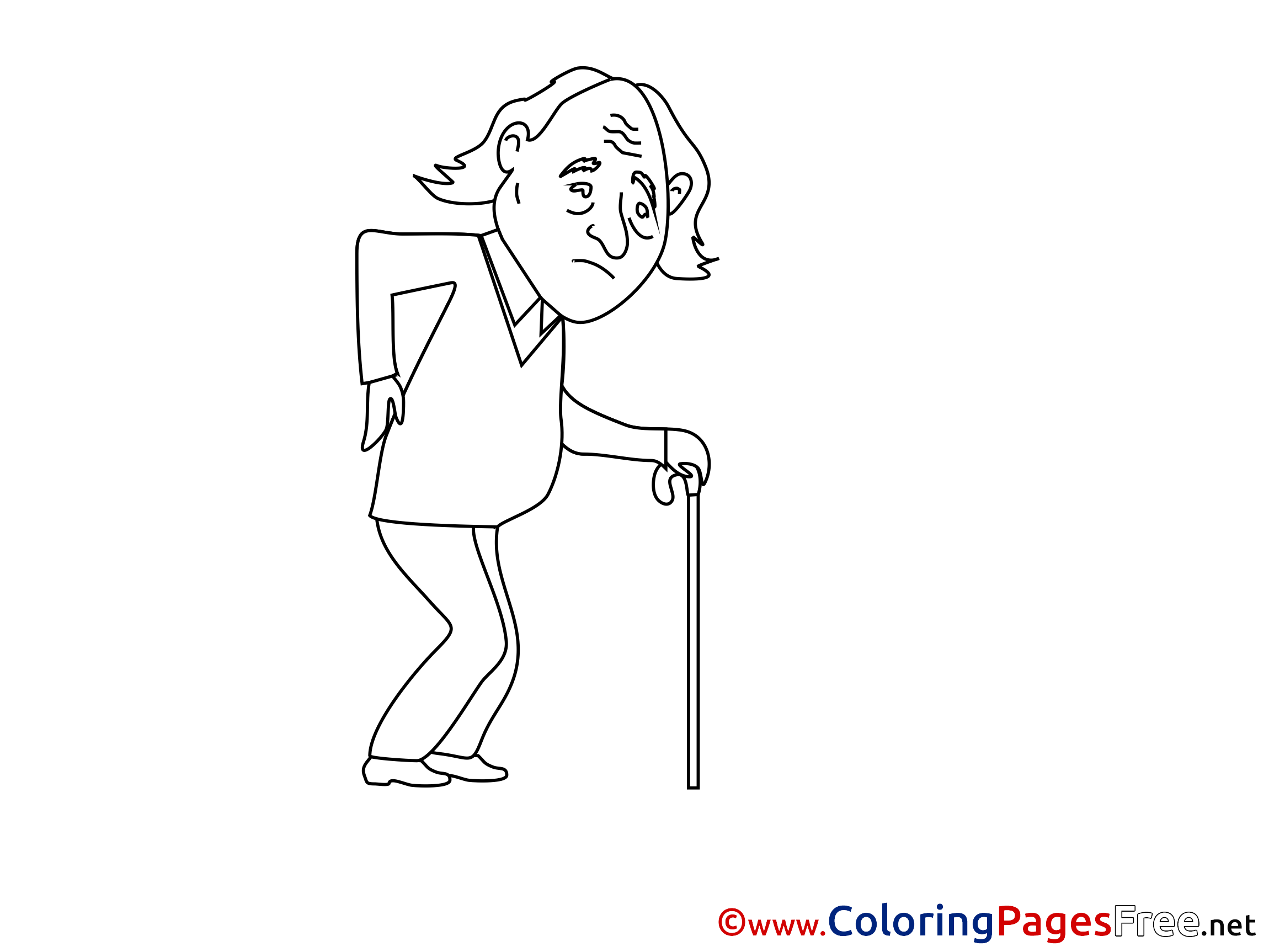 old man coloring sheet