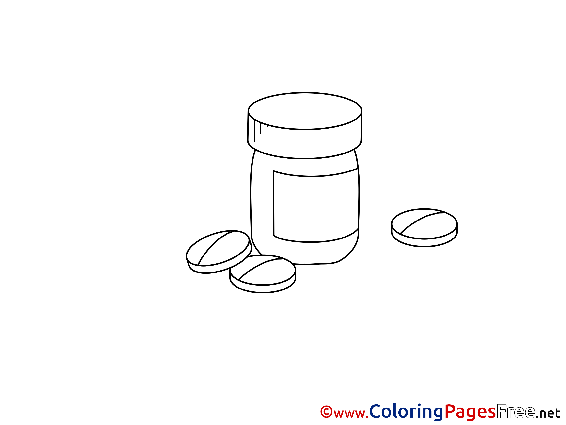 pill bottle coloring page