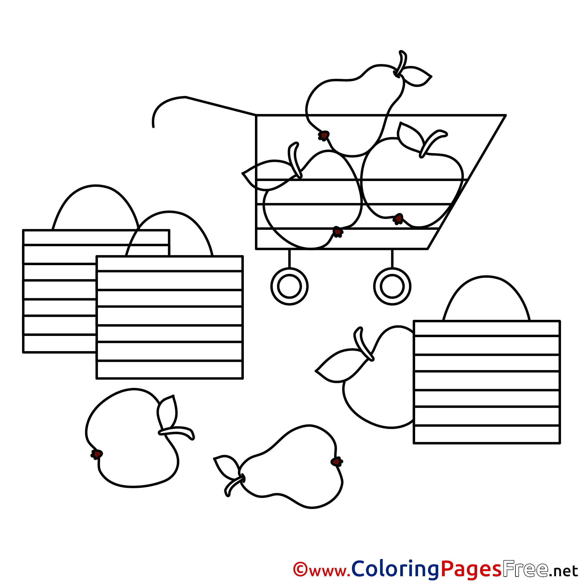 coloring pages supermarket