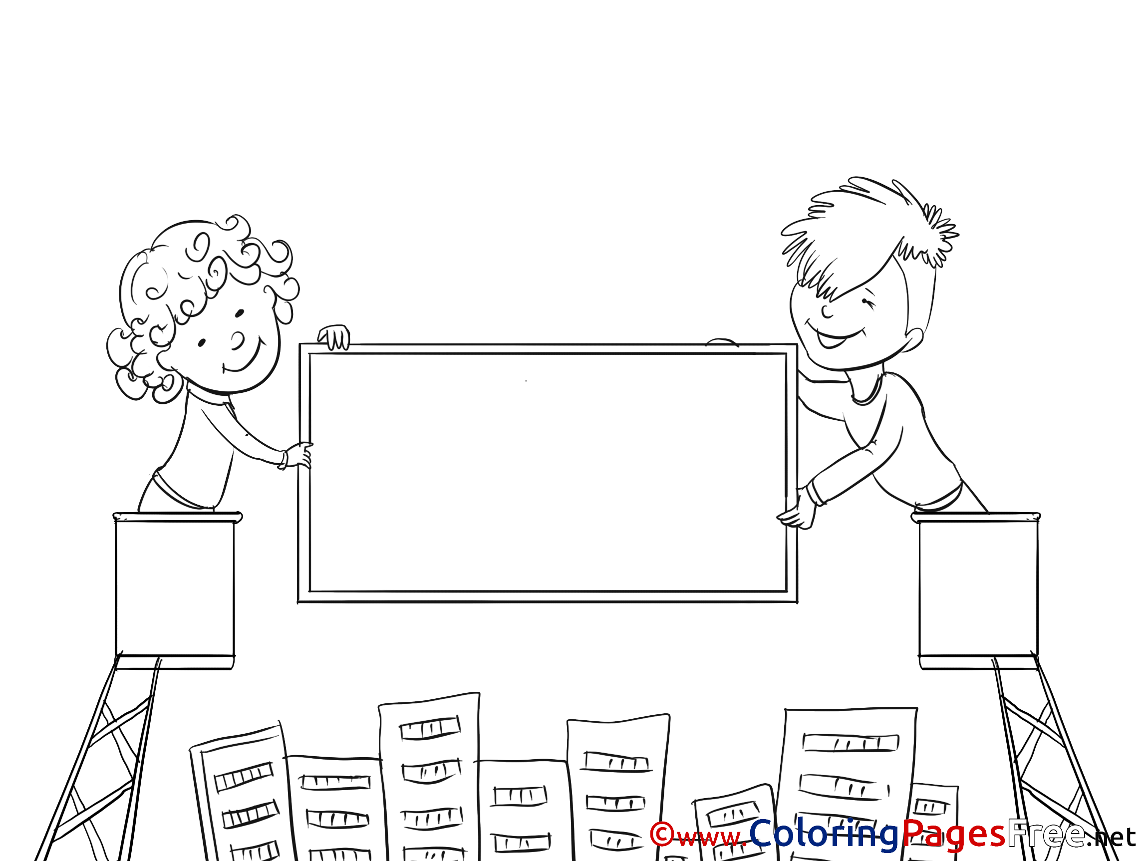Billboard Kids Coloring Sheets download free