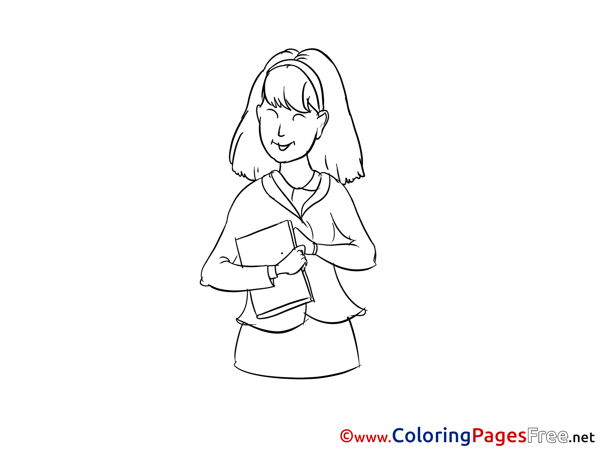 coloring pages of secretary