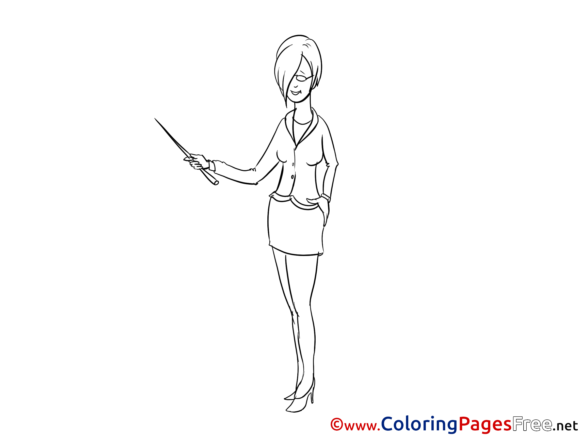 Woman Office free printable Coloring Sheets