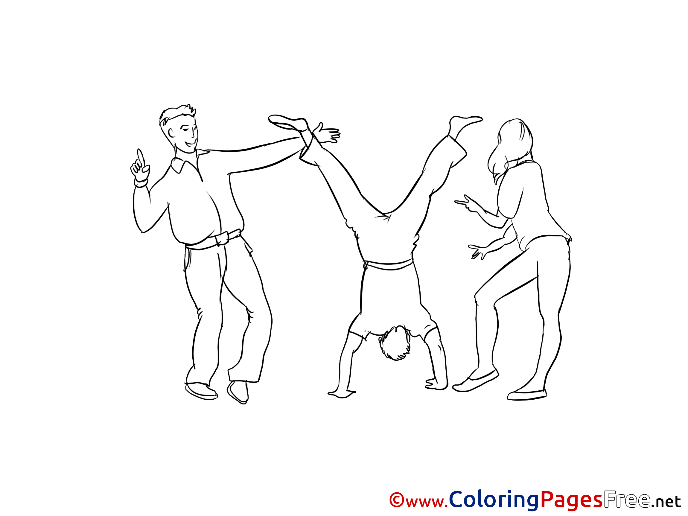 break dancer coloring page