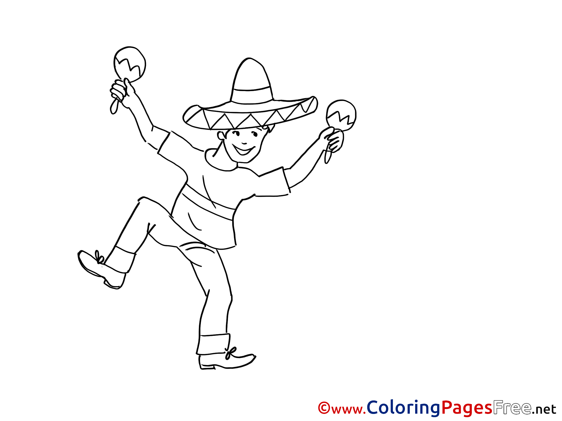 Mexican Coloring Sheets Party download free
