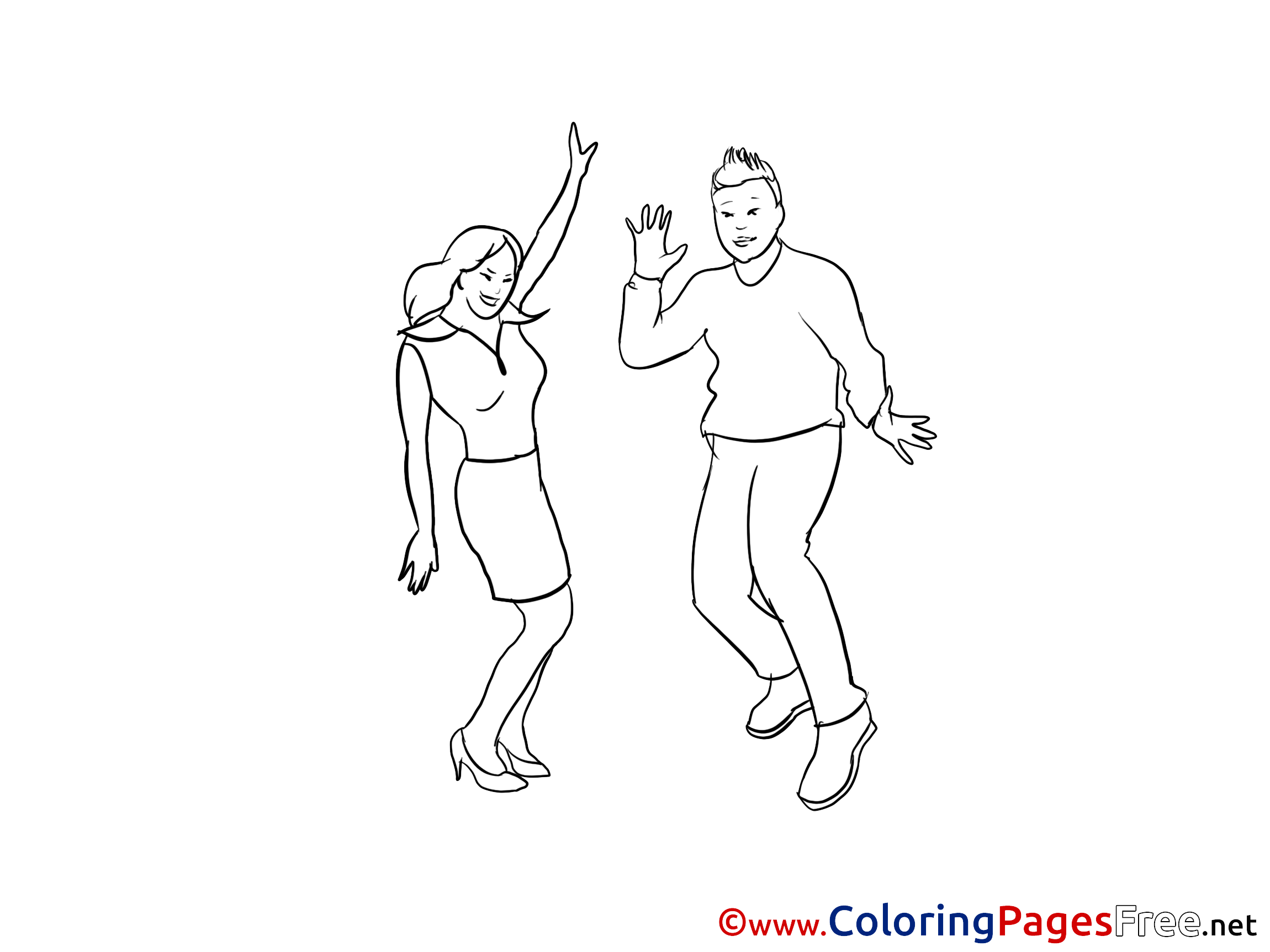 Dance Party Coloring Page